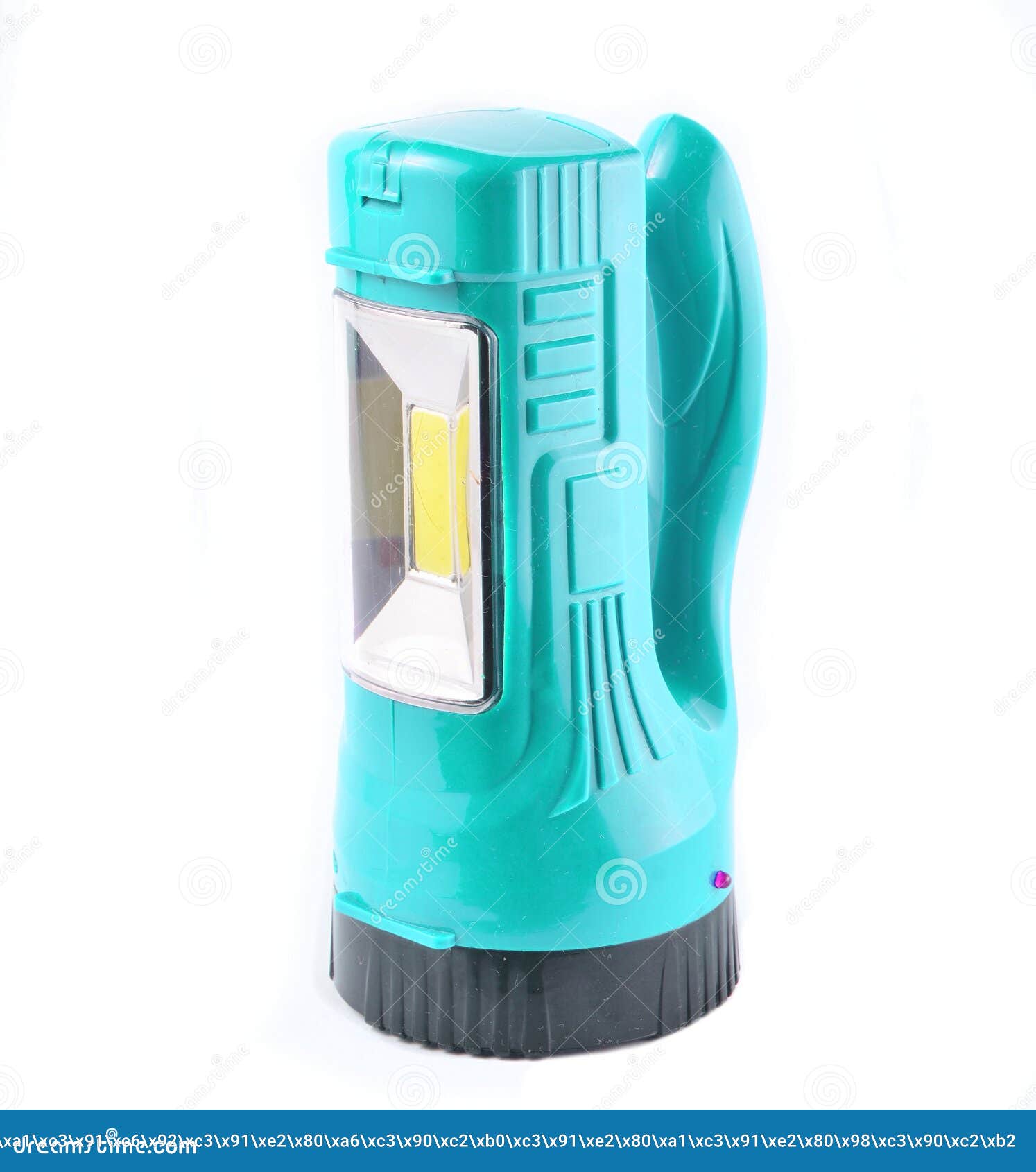 Blue Flashlight Isolated on White Background. Stock Image - Image of ...