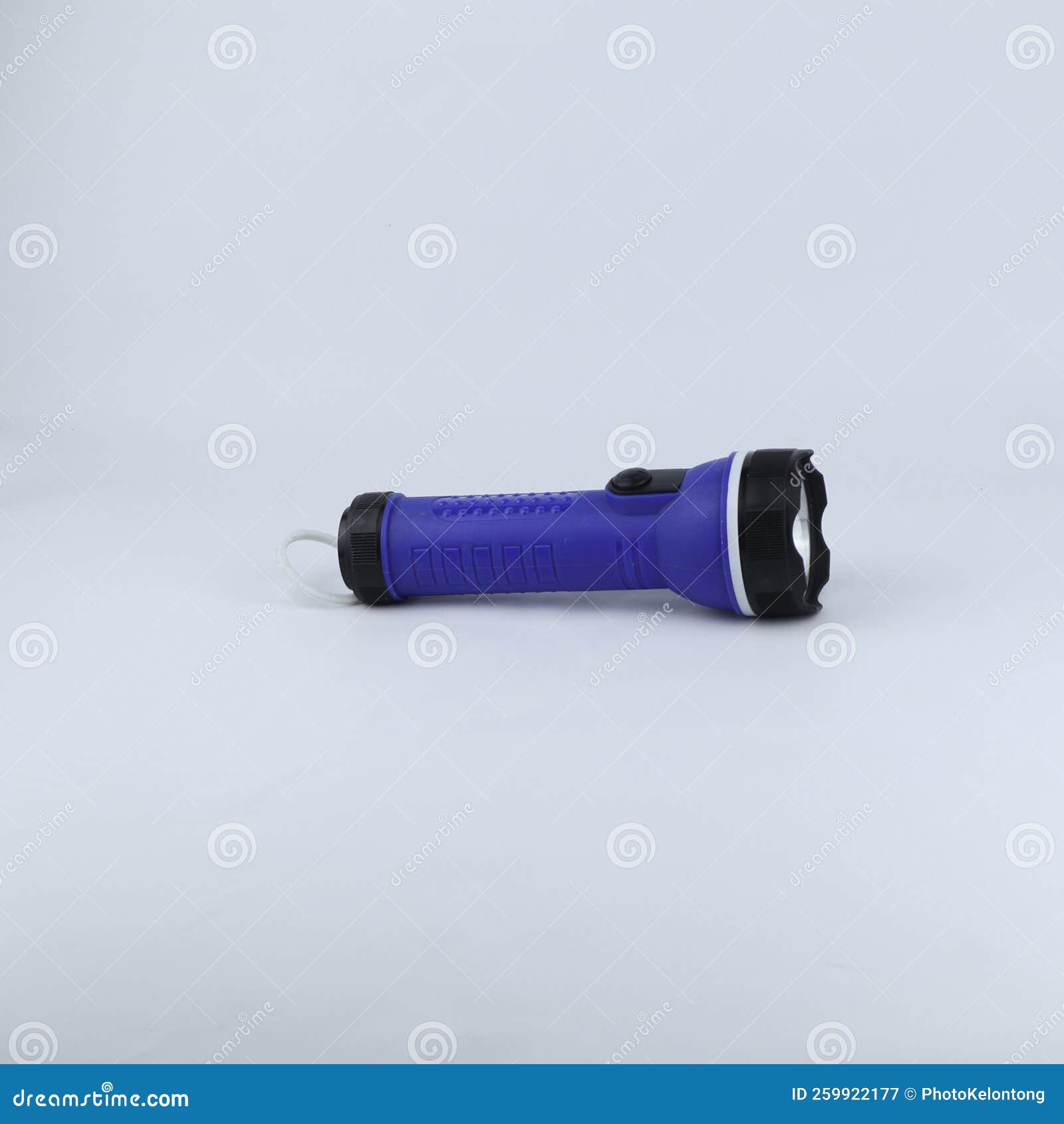 Blue Flashlight Isolated on a White Background Stock Image - Image of ...