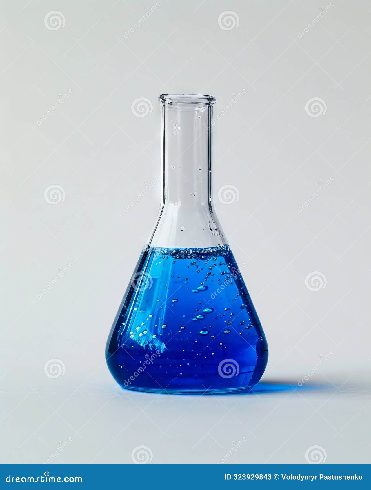 A Blue Flask with Liquid Inside Stock Image - Image of inside, test ...