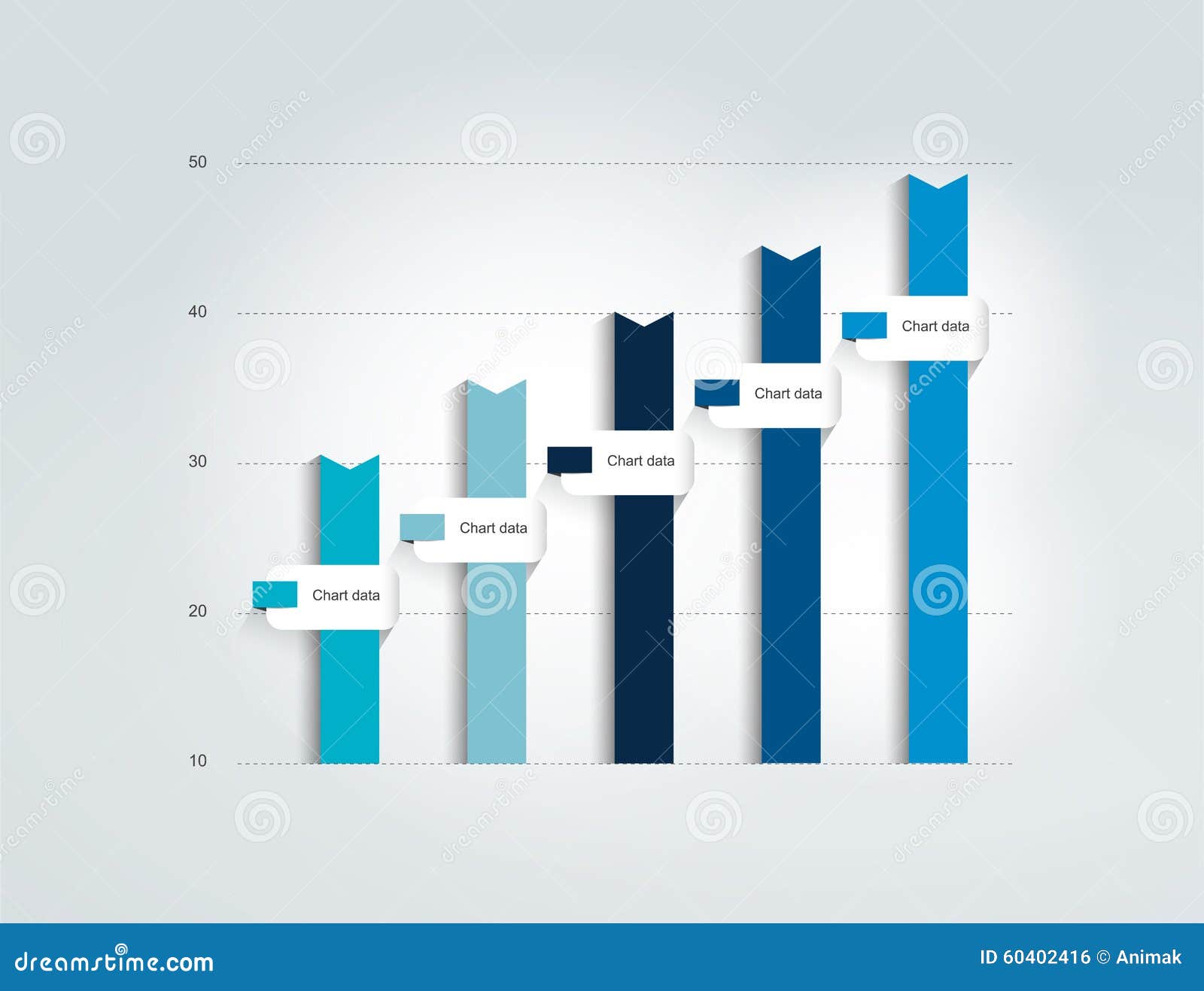 Blue Flat Chart, Graph. Simply Color Editable Stock Vector ...