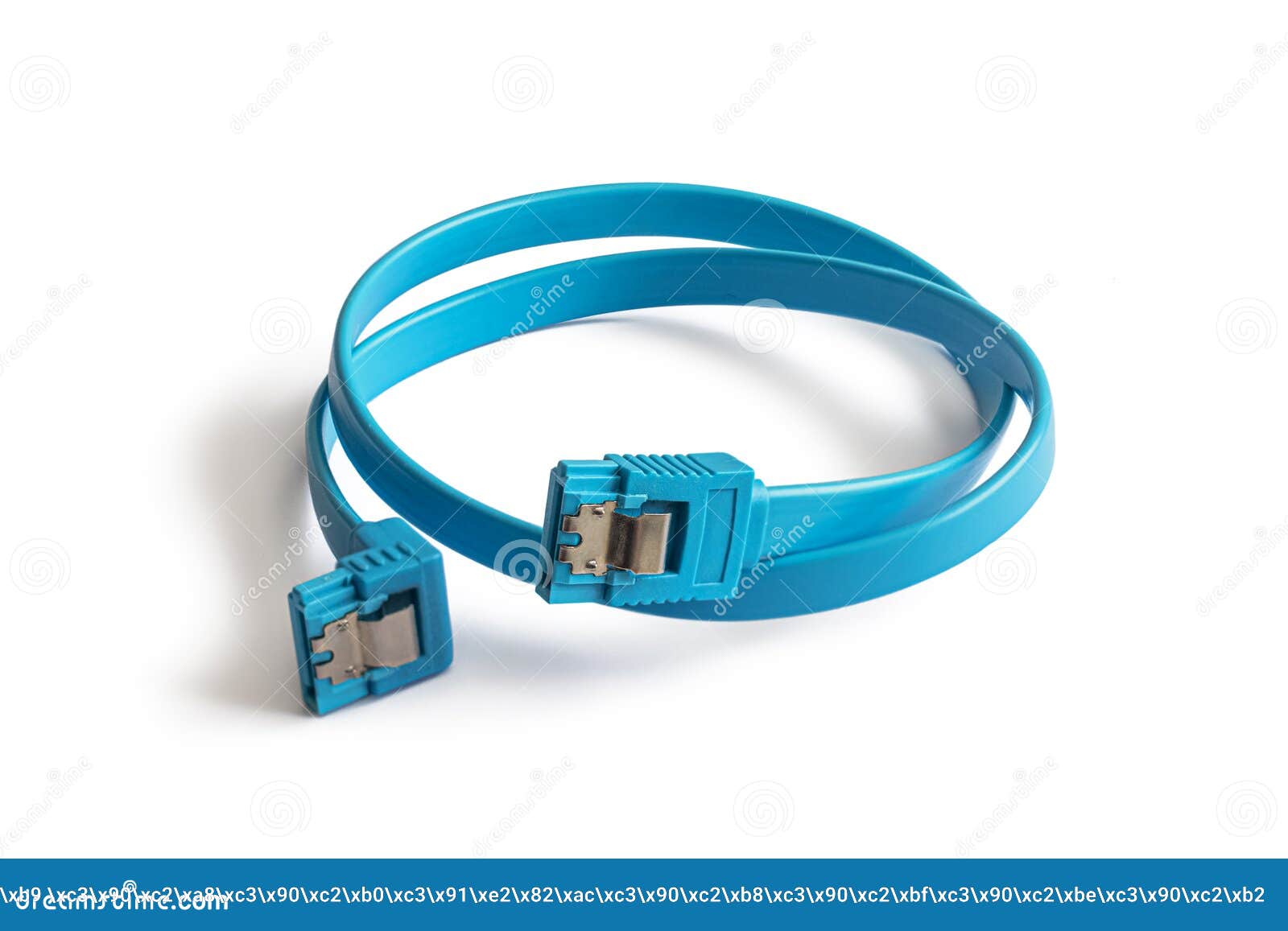 Sata Computer Cable On A Black Background. Sata As A New Technology For ...