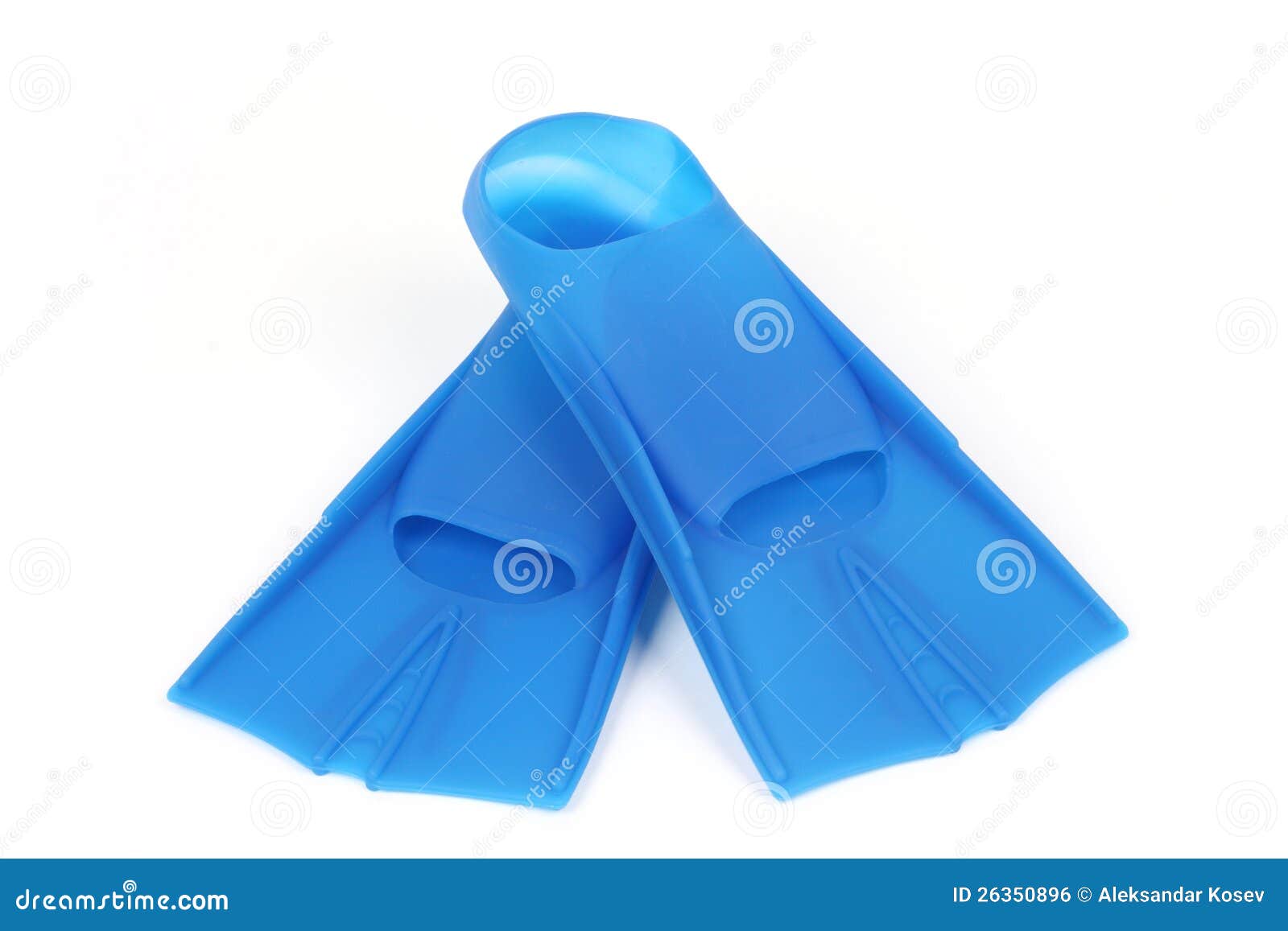 Blue flippers stock photo. Image of swimming, plastic - 26350896