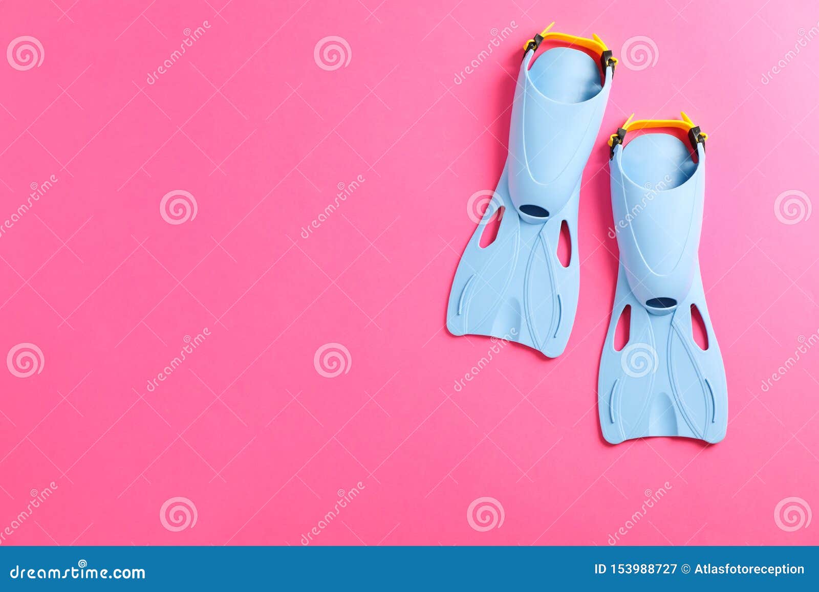 Blue Flippers On Color Background Royalty-Free Stock Photo ...