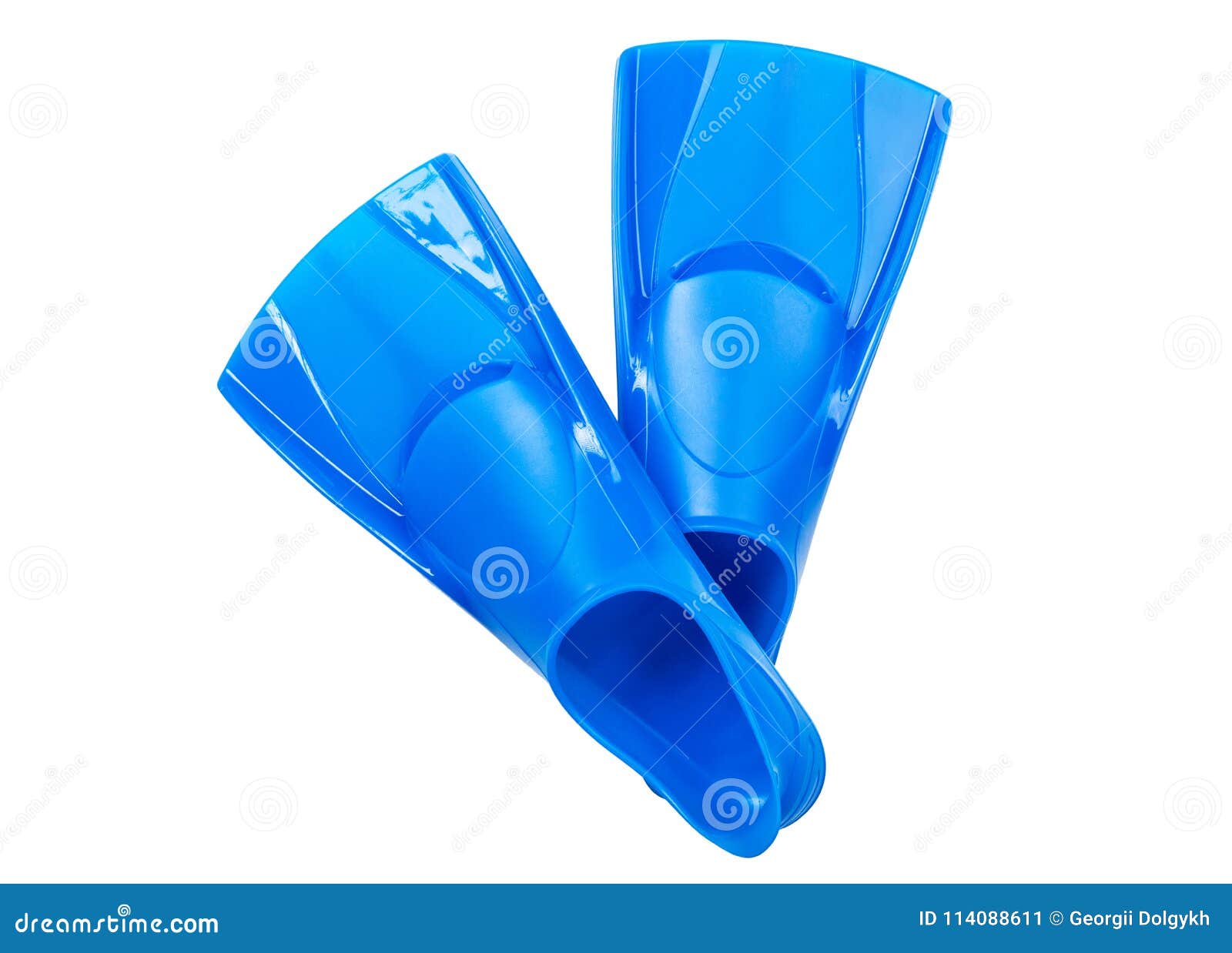 Blue Flippers On Color Background Royalty-Free Stock Photo ...