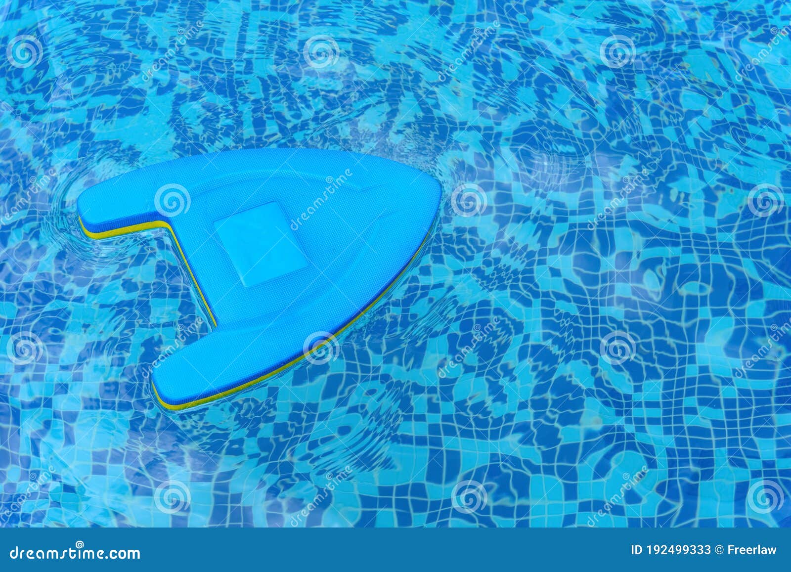 Blue Floating Pad on Swimming Pool Stock Image - Image of fitness ...