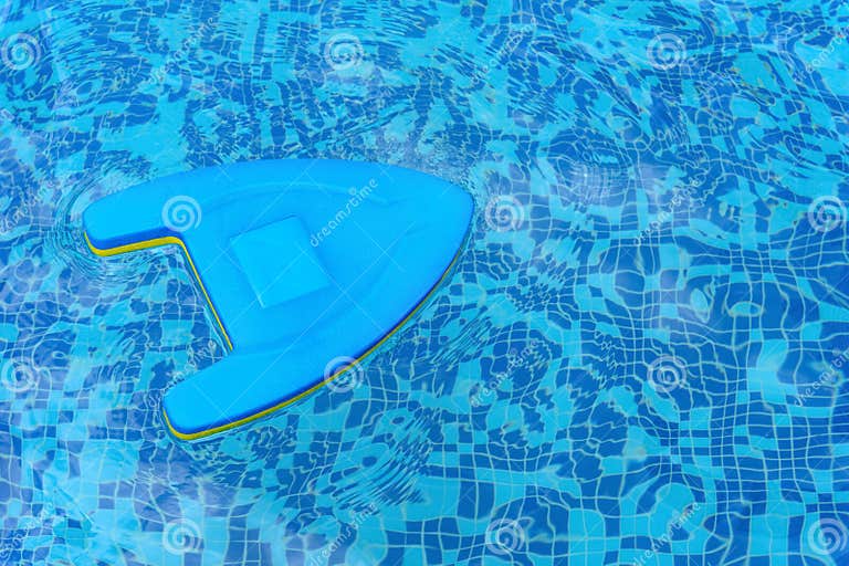 Blue Floating Pad on Swimming Pool Stock Image - Image of fitness ...