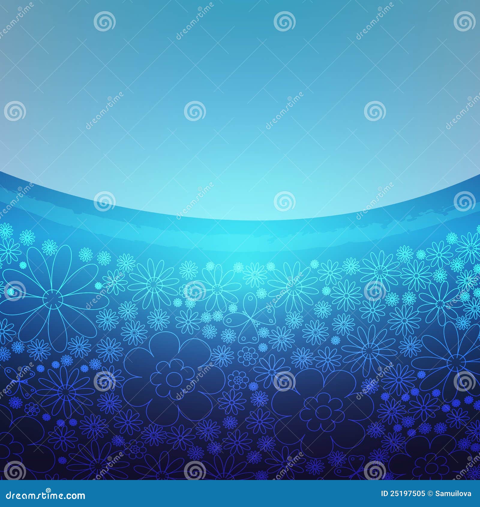 A blue floral designs stock vector. Illustration of parallel - 25197505