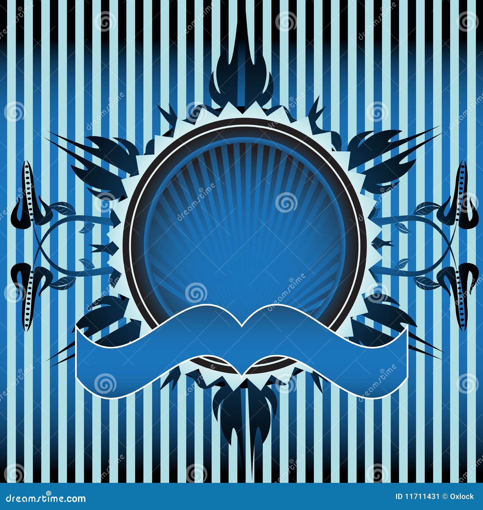 Blue floral frame stock illustration. Illustration of foliage - 11711431