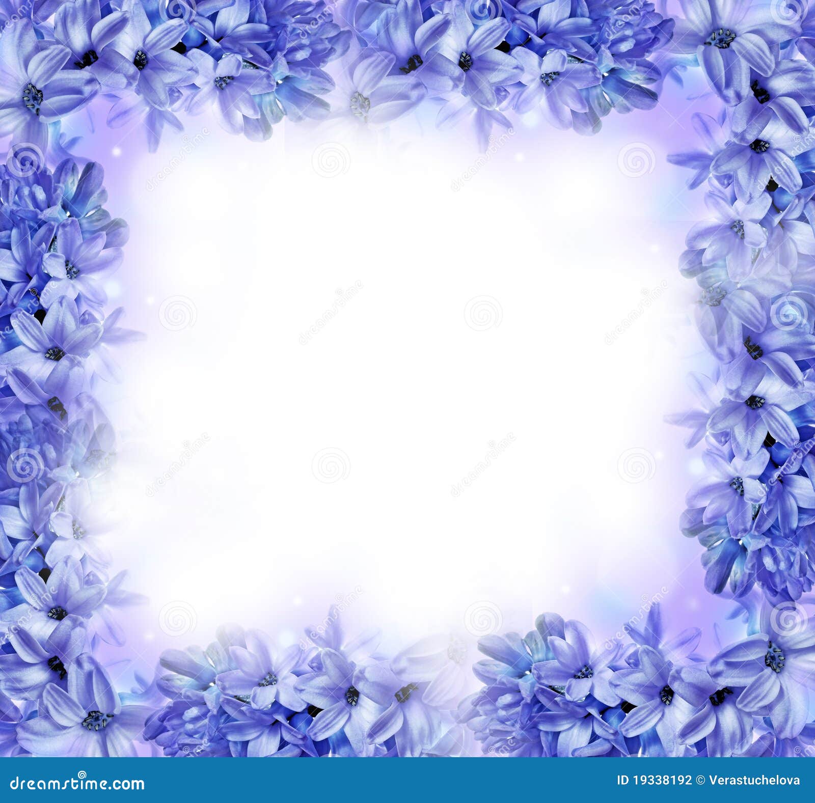 Blue floral frame stock photo. Image of garden, floral - 19338192