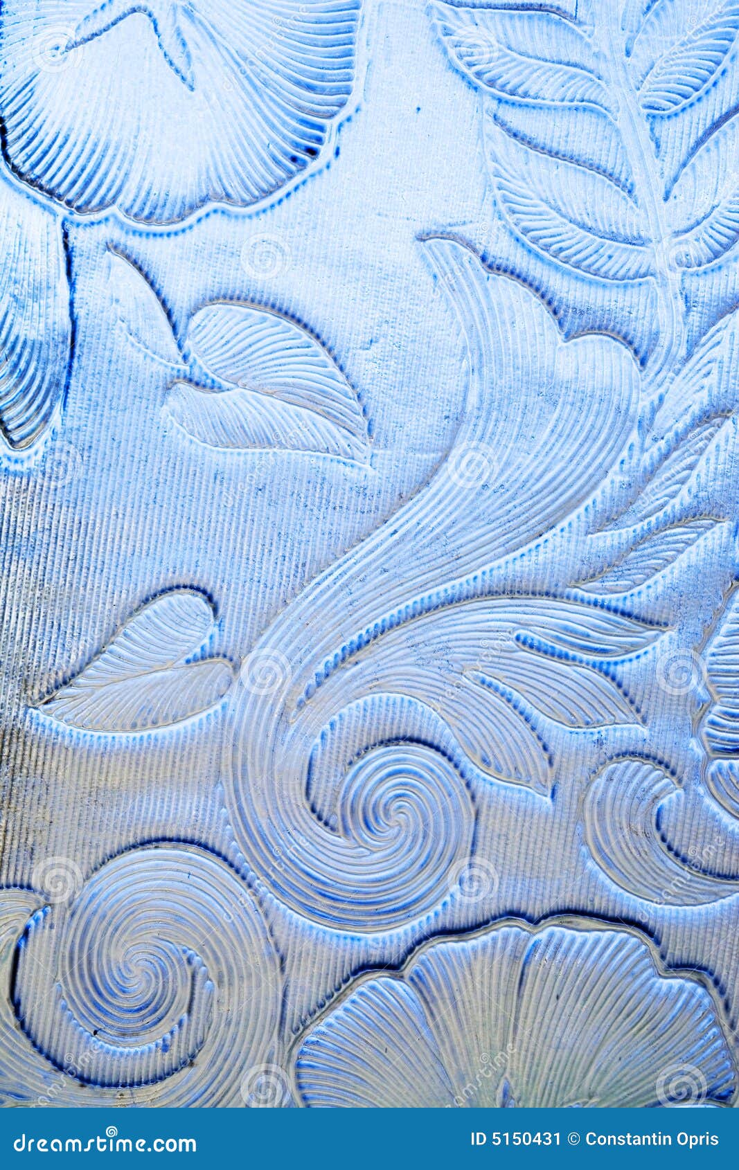 Blue floral glass stock image. Image of floral, glass - 5150431