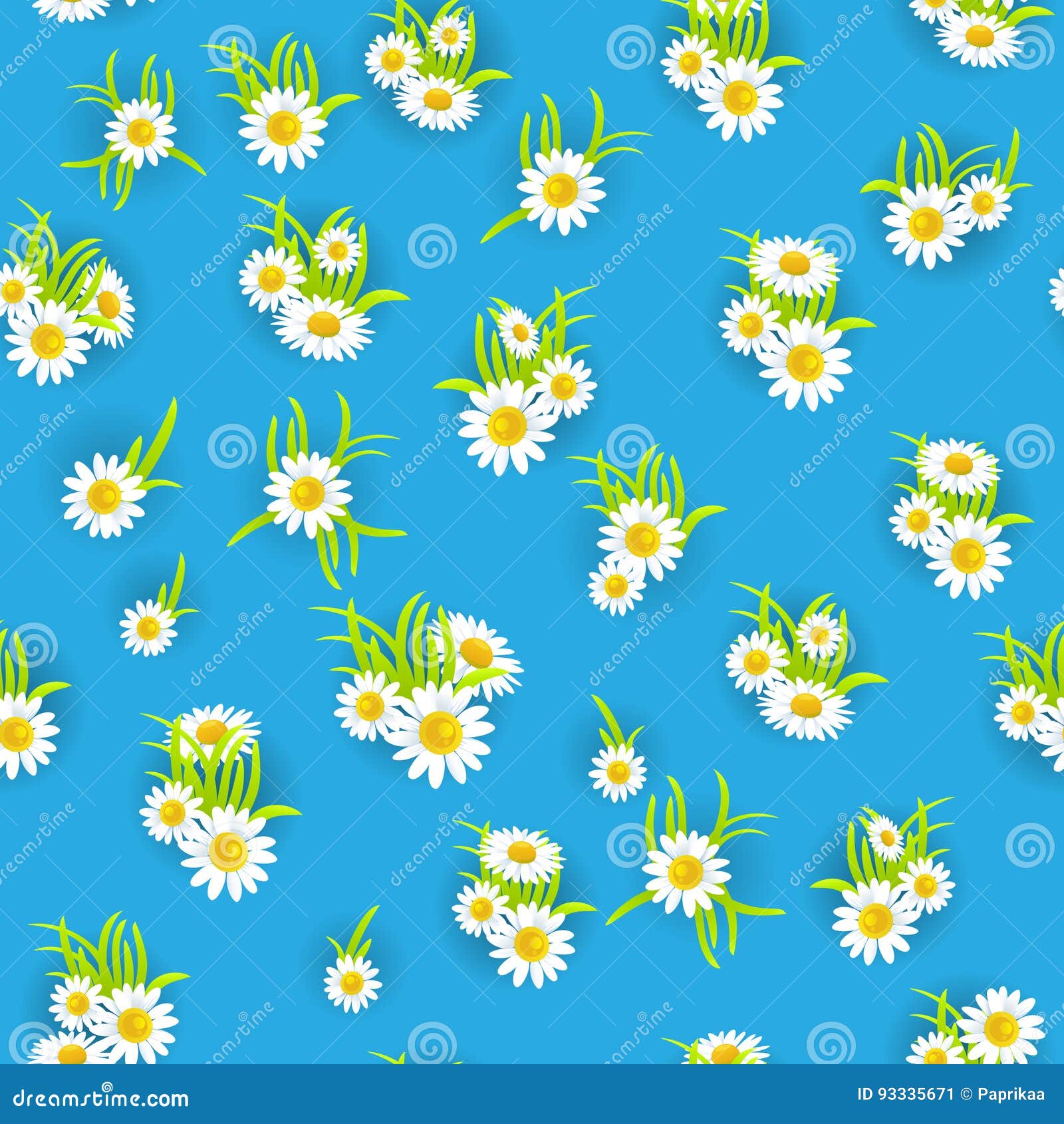 Blue Floral Seamless Pattern Stock Vector - Illustration of flora ...