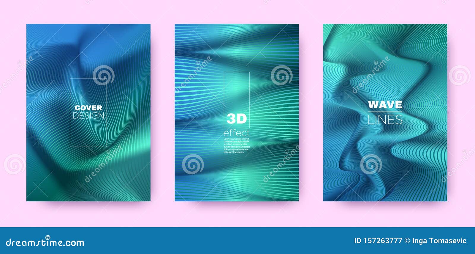 Blue Flow Banner. Design Covers Set Stock Vector - Illustration of ...