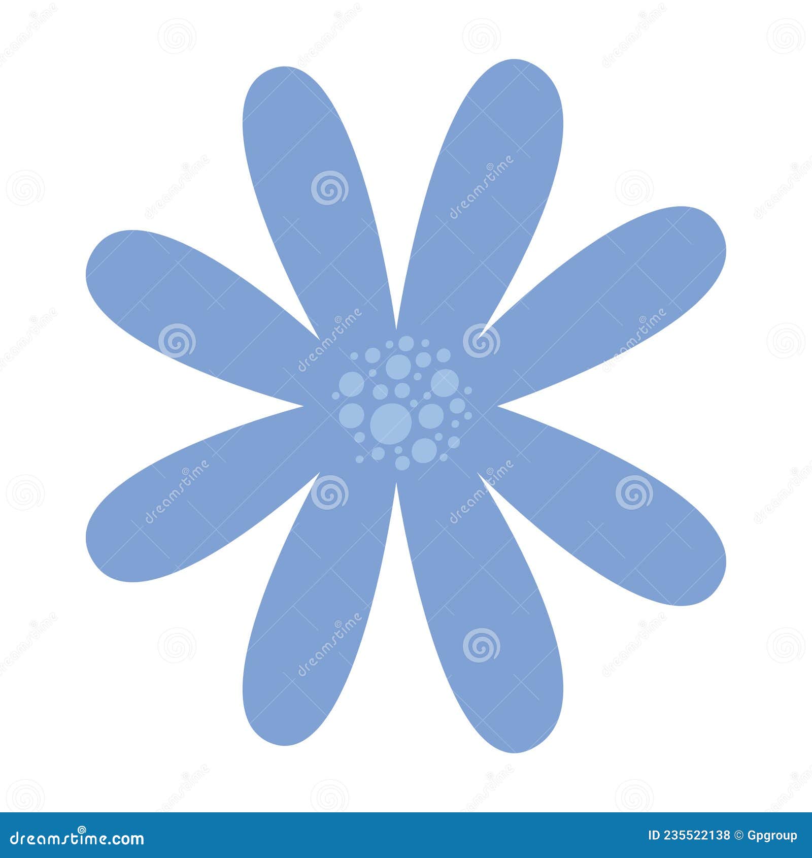 Blue flower design stock vector. Illustration of garden - 235522138