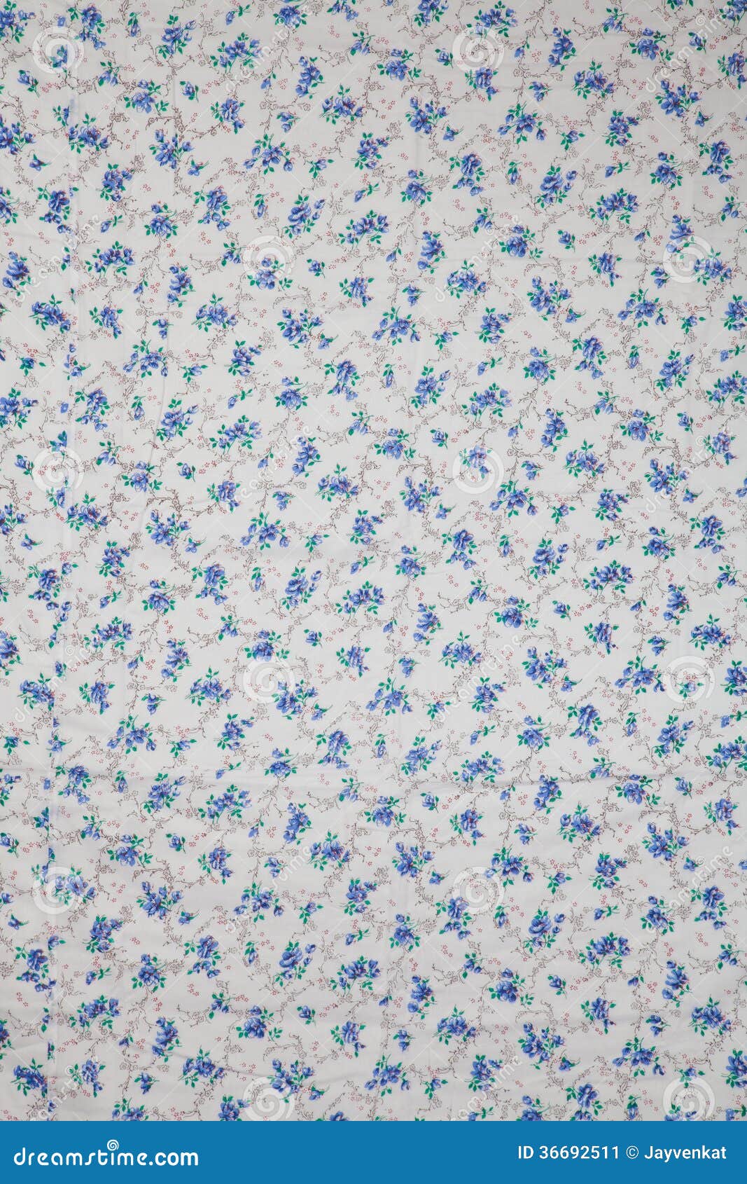 Blue Flower Fabric Background Texture Stock Image - Image of style ...