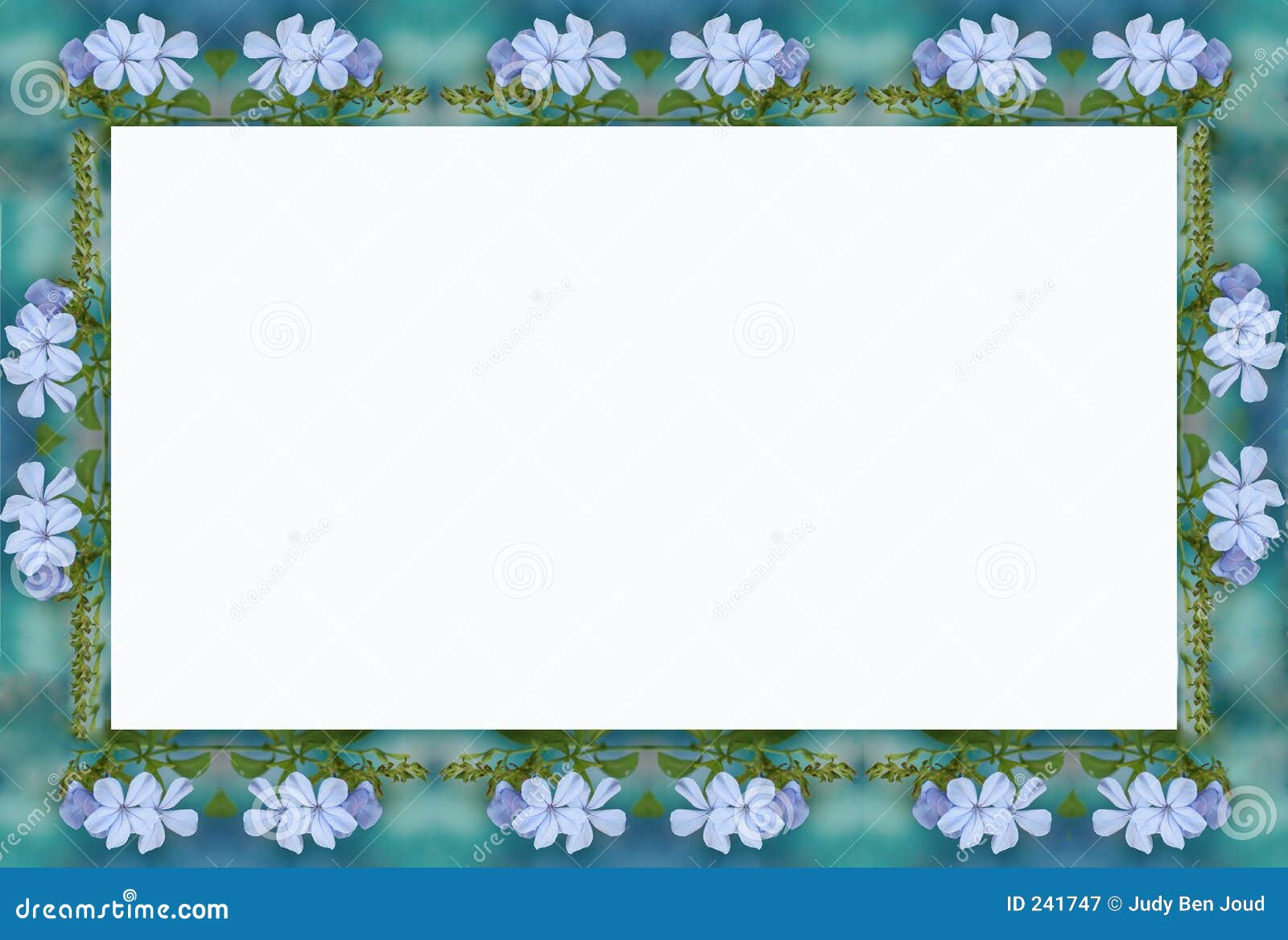 Blue flower frame 2 stock illustration. Illustration of frame - 241747