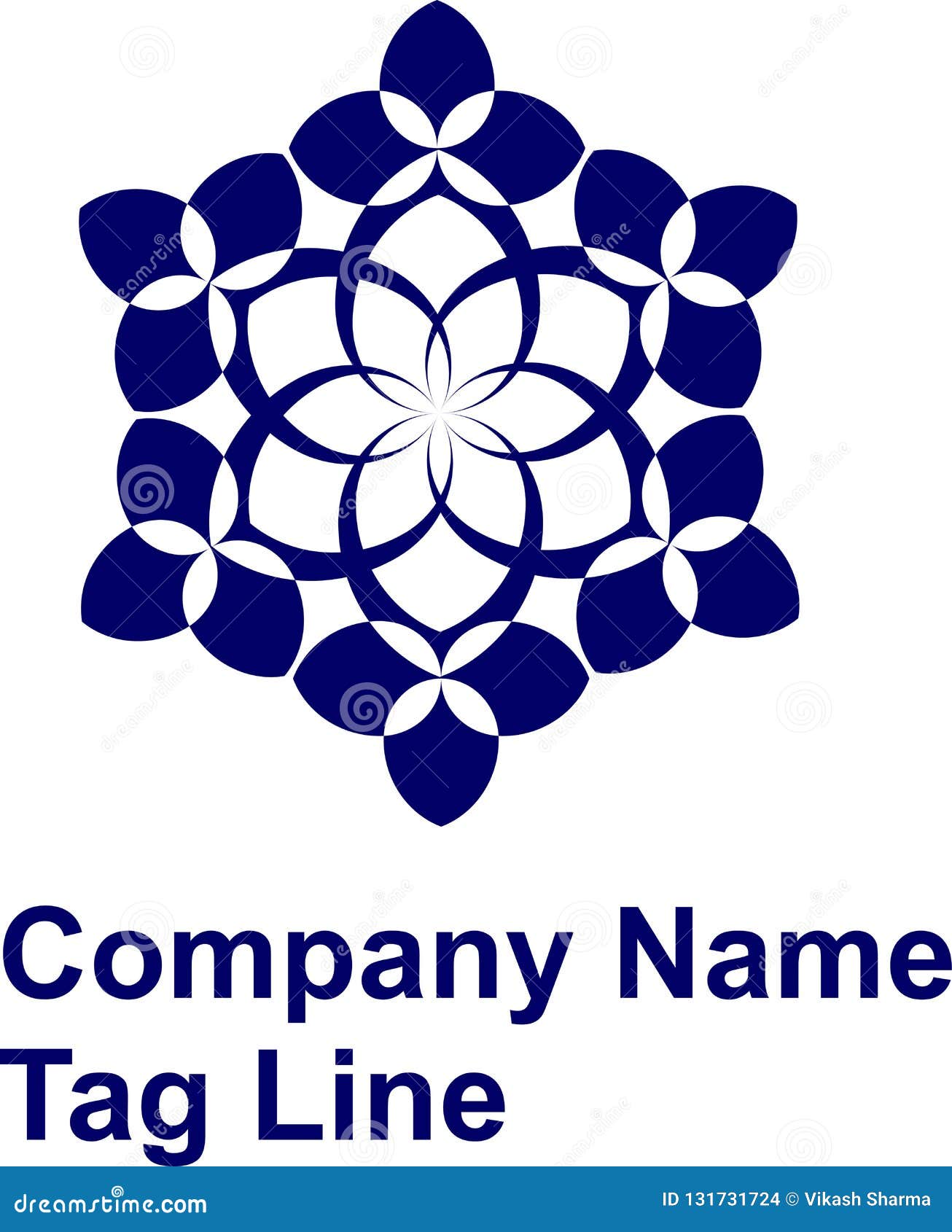 Blue Flower Logo Design and Vector, Stock Vector - Illustration of ...