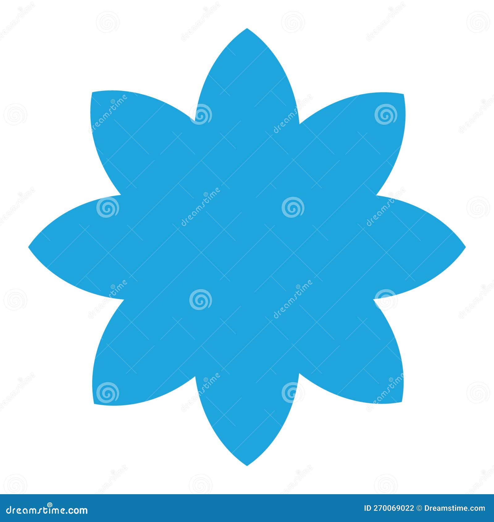 Blue flower logo symbol stock vector. Illustration of aqua - 270069022
