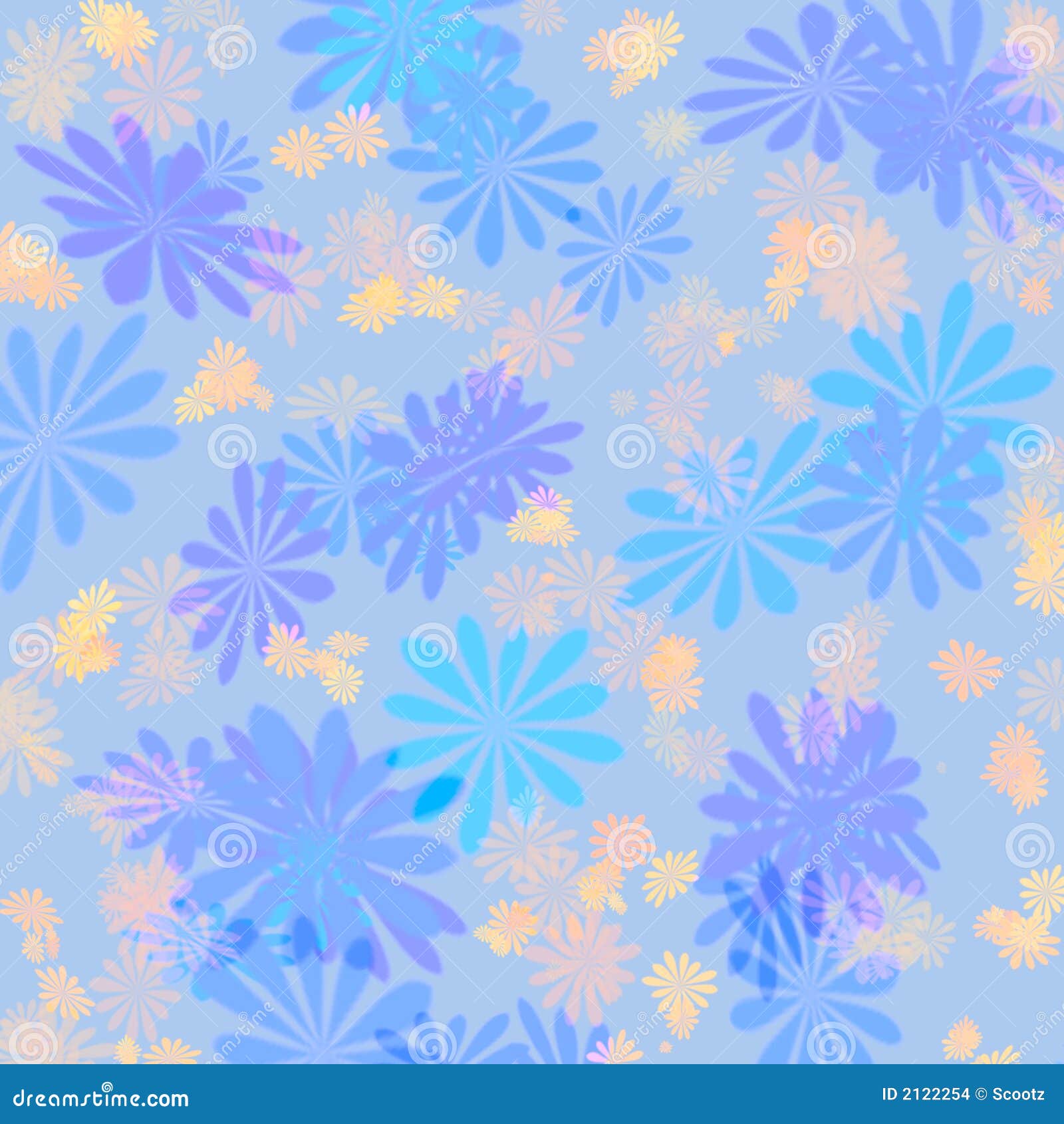 Blue flower pattern stock illustration. Illustration of paper - 2122254