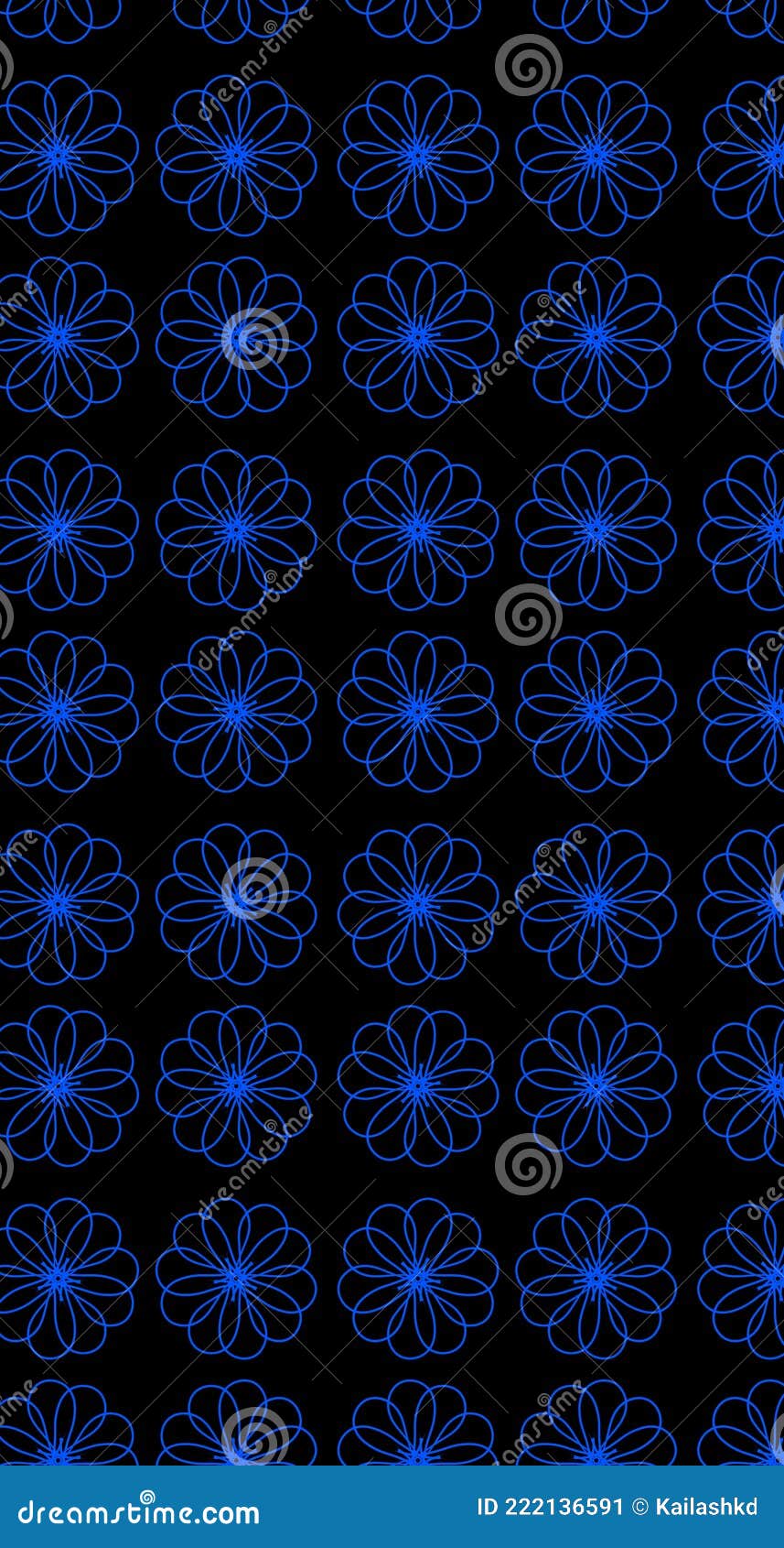 Blue Flower Pattern Design Illustration Wallpaper for Card and Banner ...