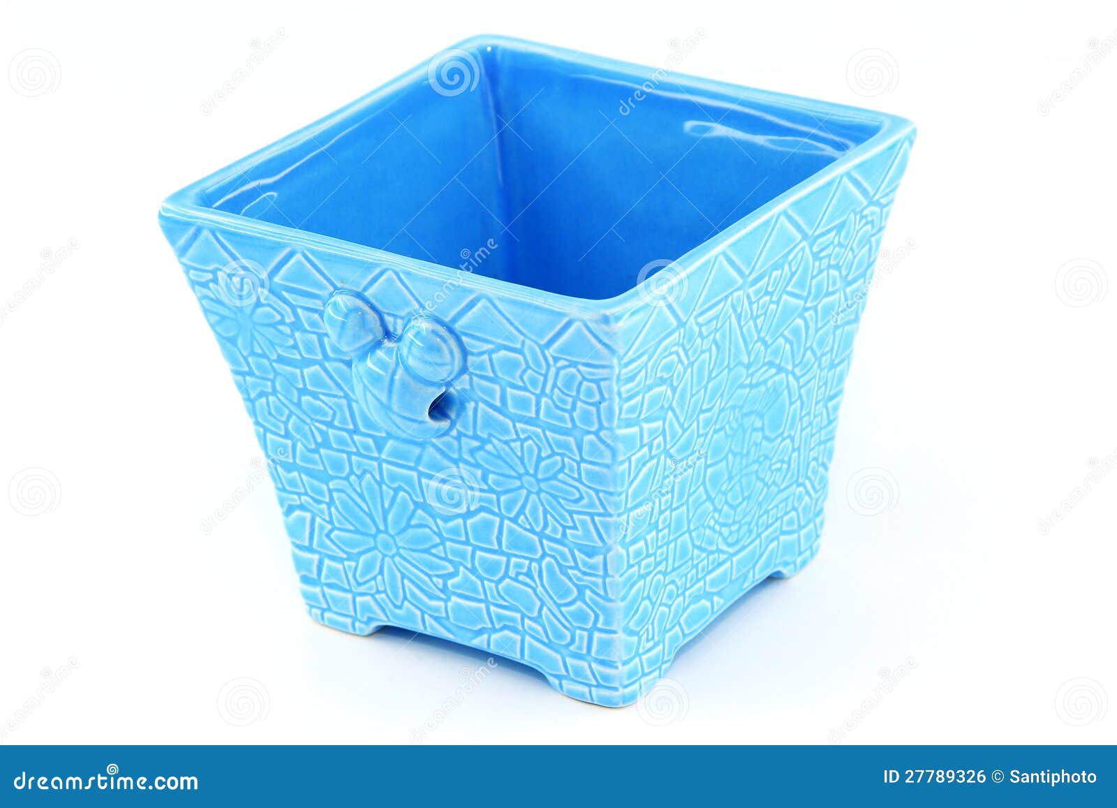 Blue flower pot stock photo. Image of descriptive, vibrant - 27789326
