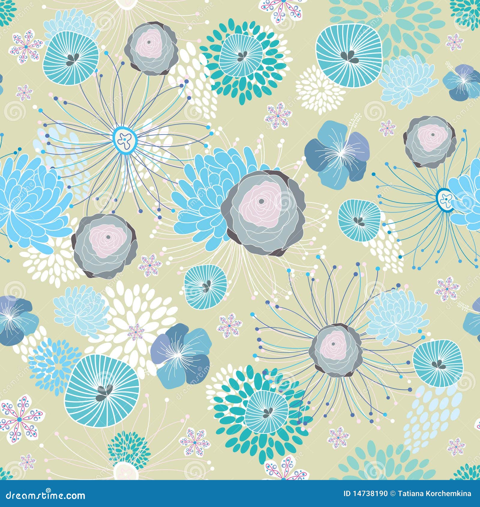 Blue Flower texture stock vector. Illustration of nature - 14738190