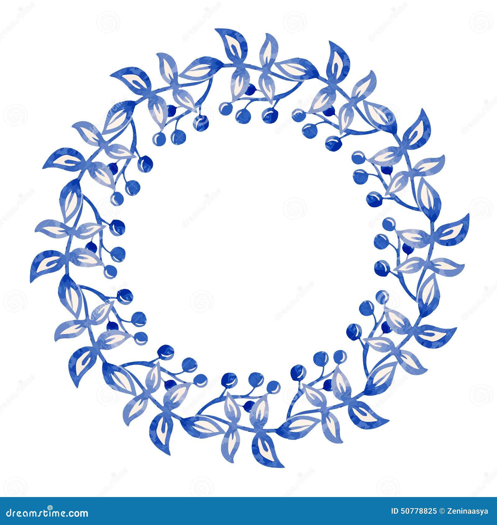 Blue flowers ornament stock vector. Illustration of like - 50778825