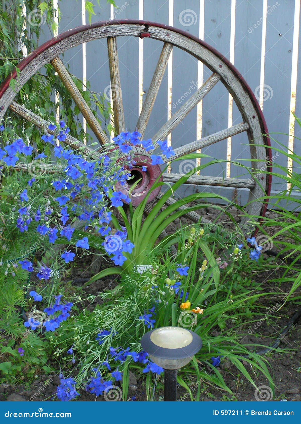 Wagon Wheel With Flowers