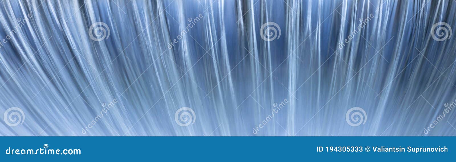 Blue Flowing Water Banner, Waterfall Banner Stock Image - Image of ...