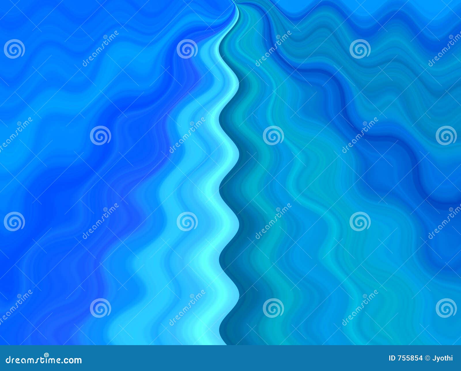 Blue flowing waves stock illustration. Illustration of blues - 755854