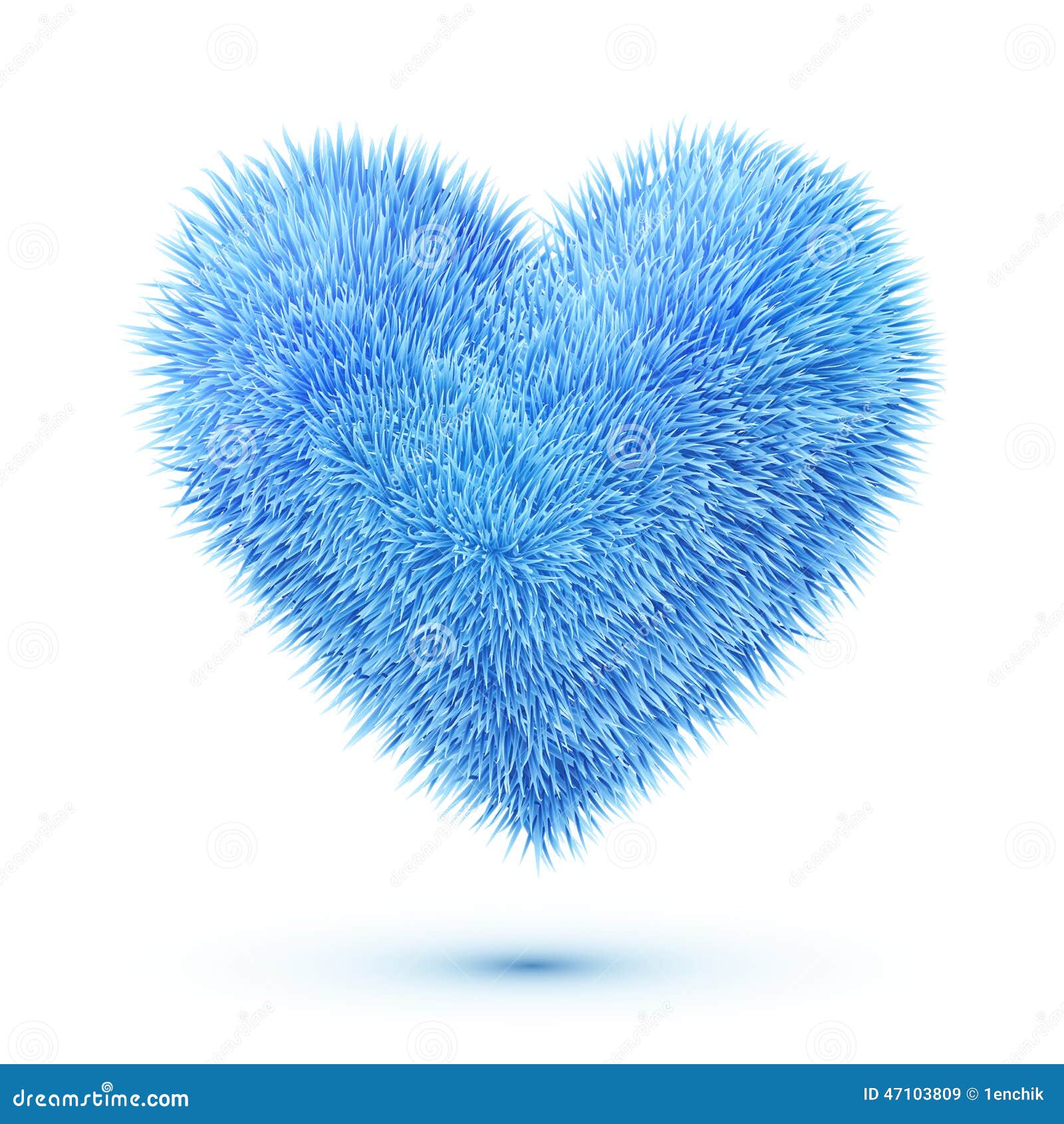 Blue fluffy vector heart stock vector. Illustration of sign - 47103809