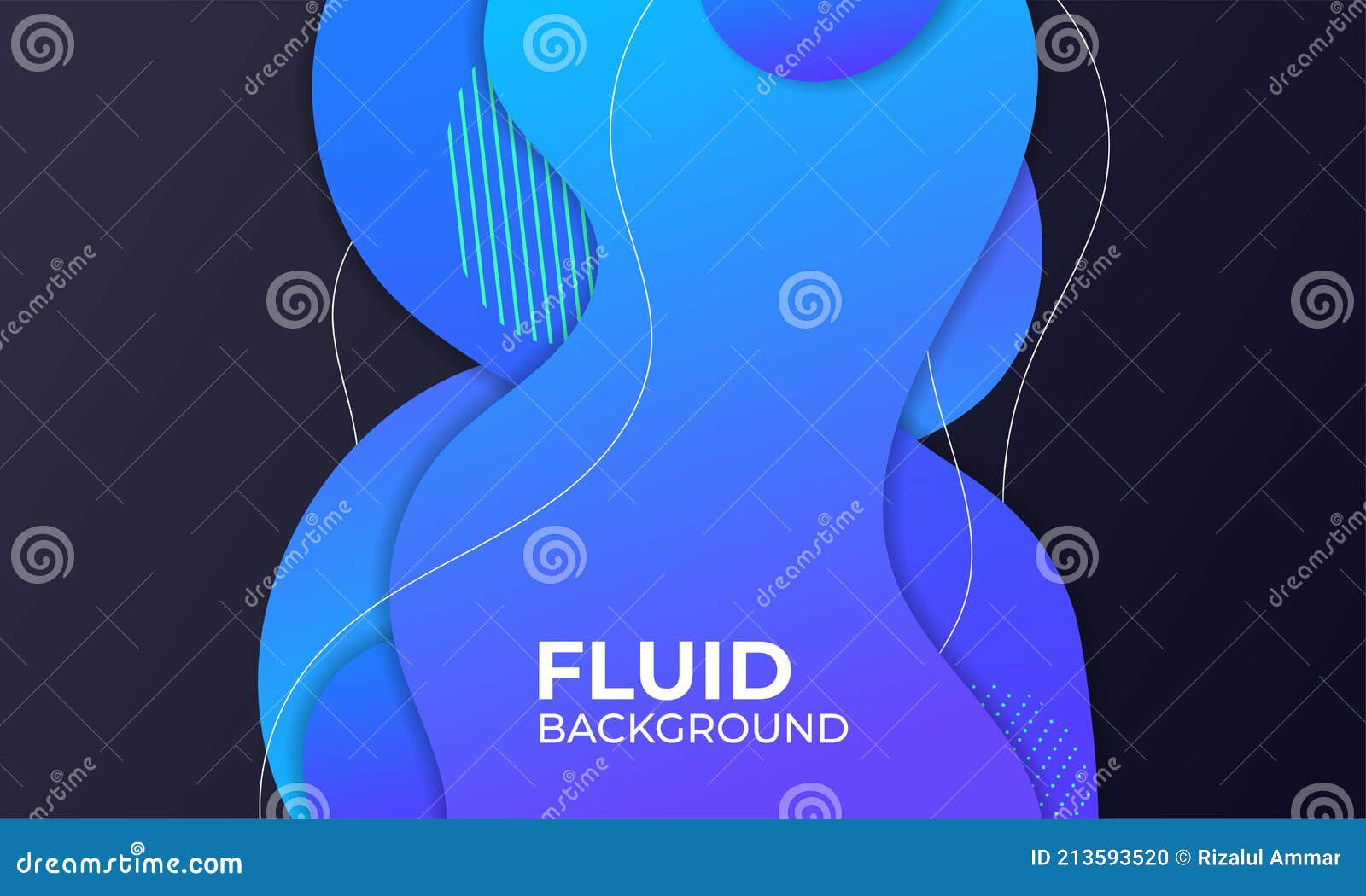 Blue Fluid Background Element Illustration Stock Vector - Illustration ...
