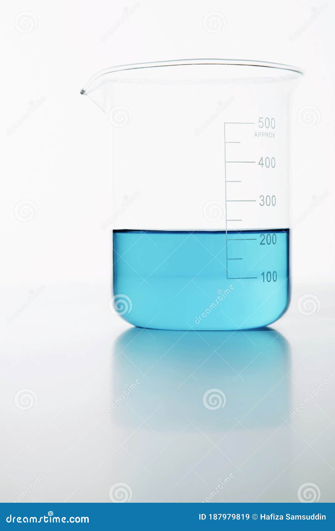Blue Fluid in Beaker. Conceptual Image Stock Image - Image of ...