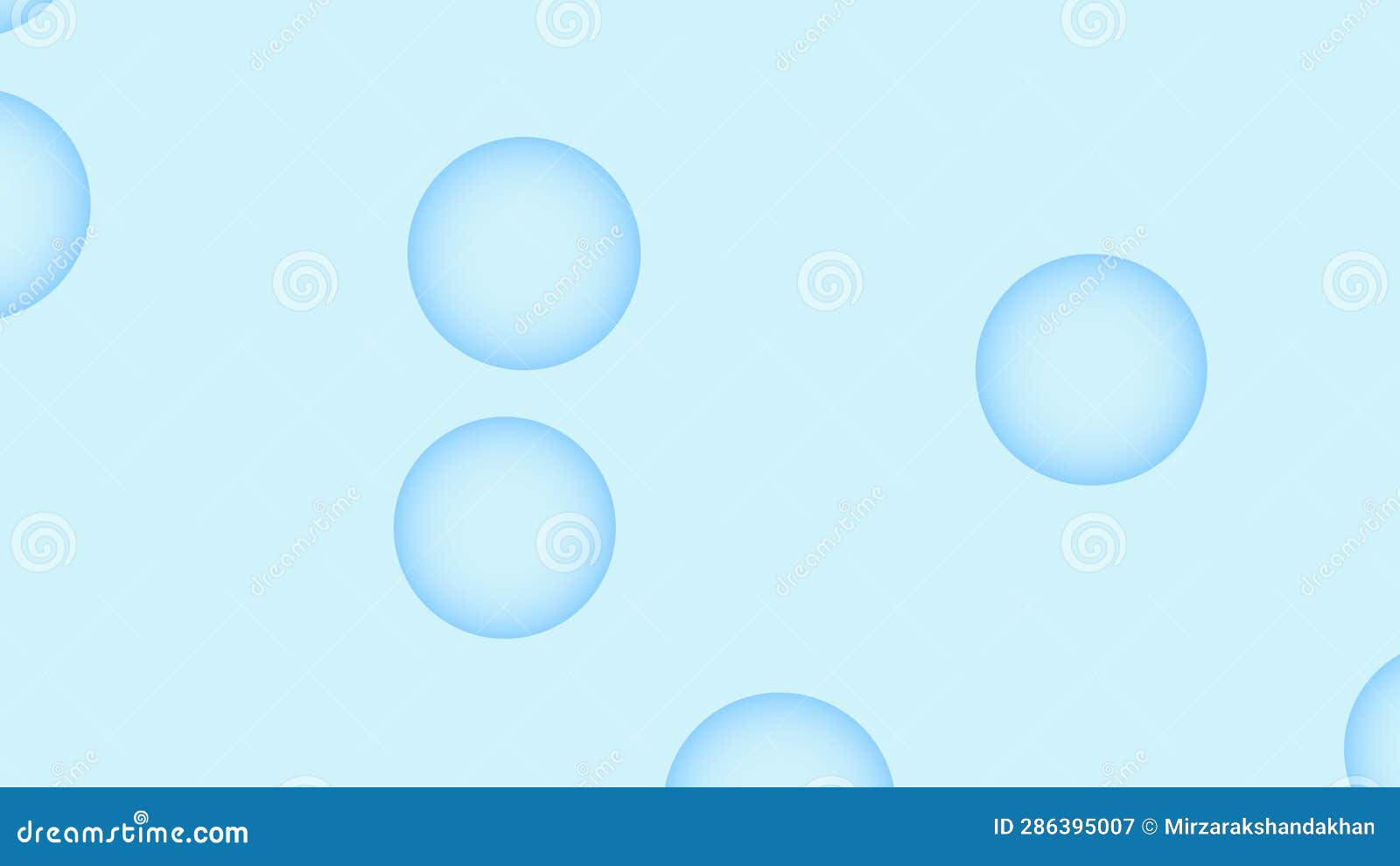 Blue Flying Bubbles Dance Across a Light Blue Backdrop. Abstract ...