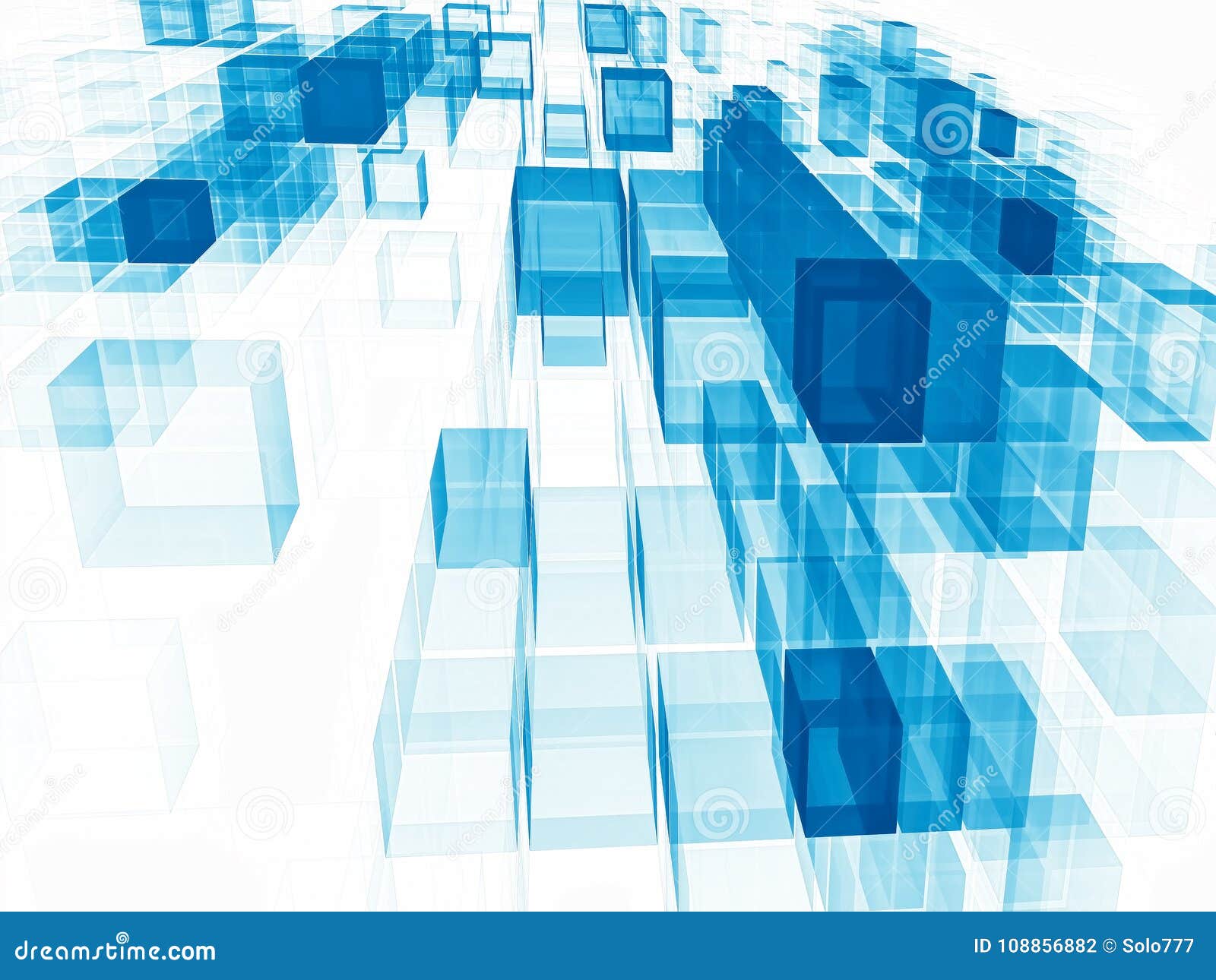 Flying Cubes - Abstract Digitally Generated Image Stock Illustration ...