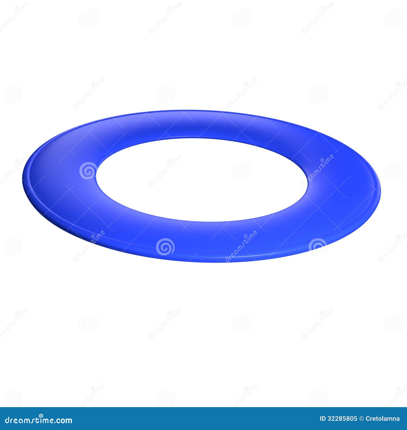 Blue flying disc. stock illustration. Illustration of isolated - 32285805