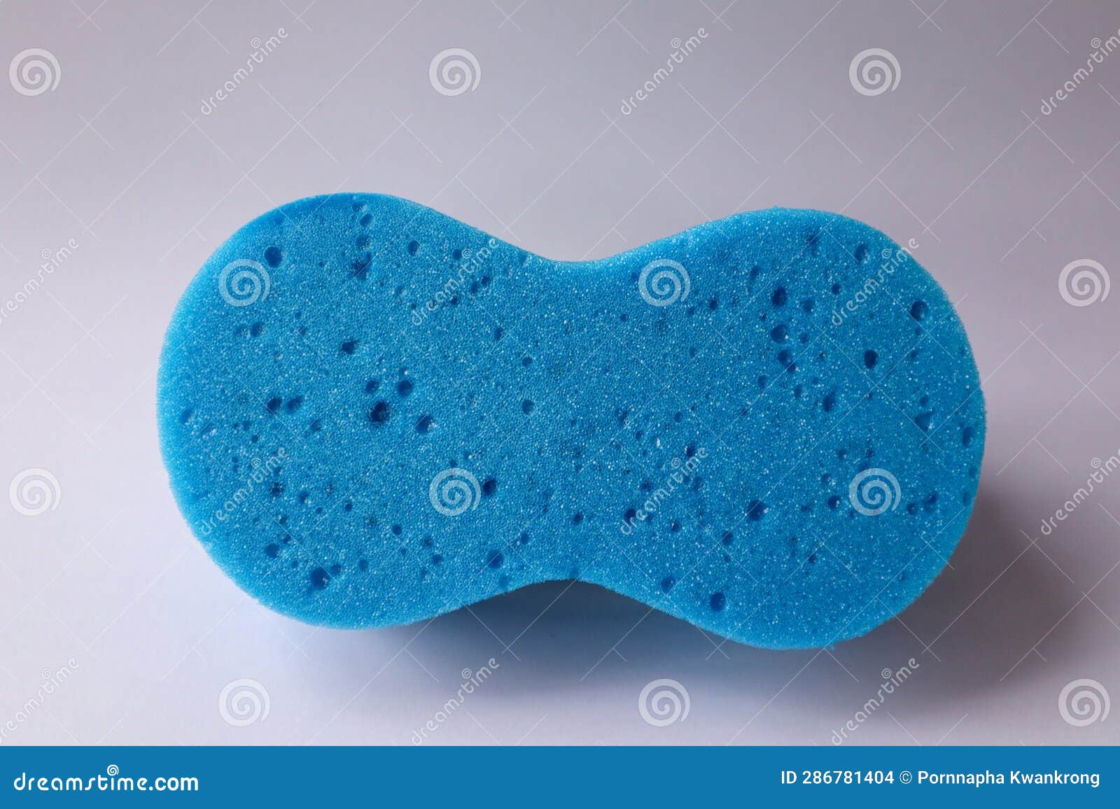 Blue Foam Rubber Sponge Isolated on White Background for Washing Car ...