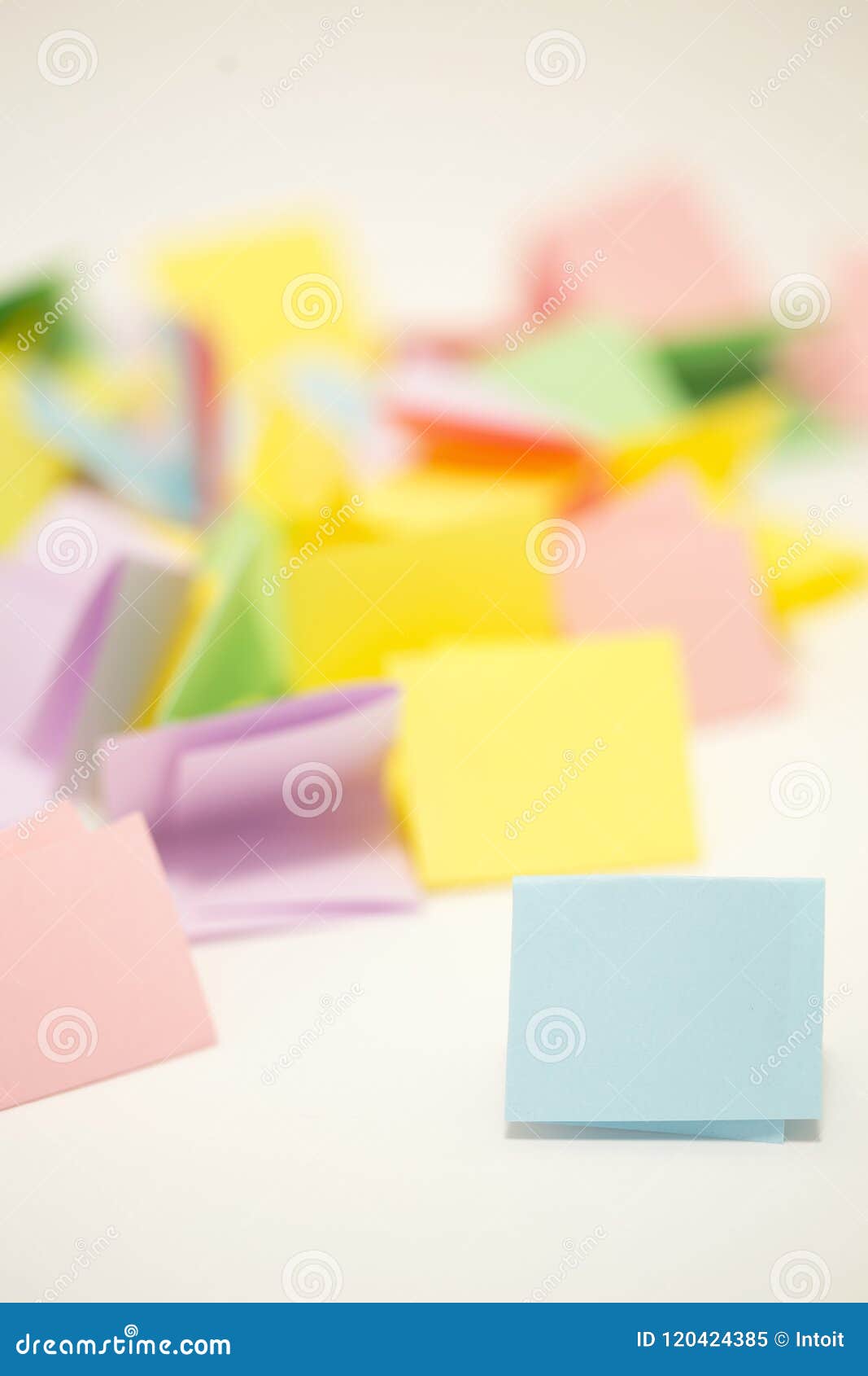Blue Folded Note stock image. Image of vertical, paper - 120424385