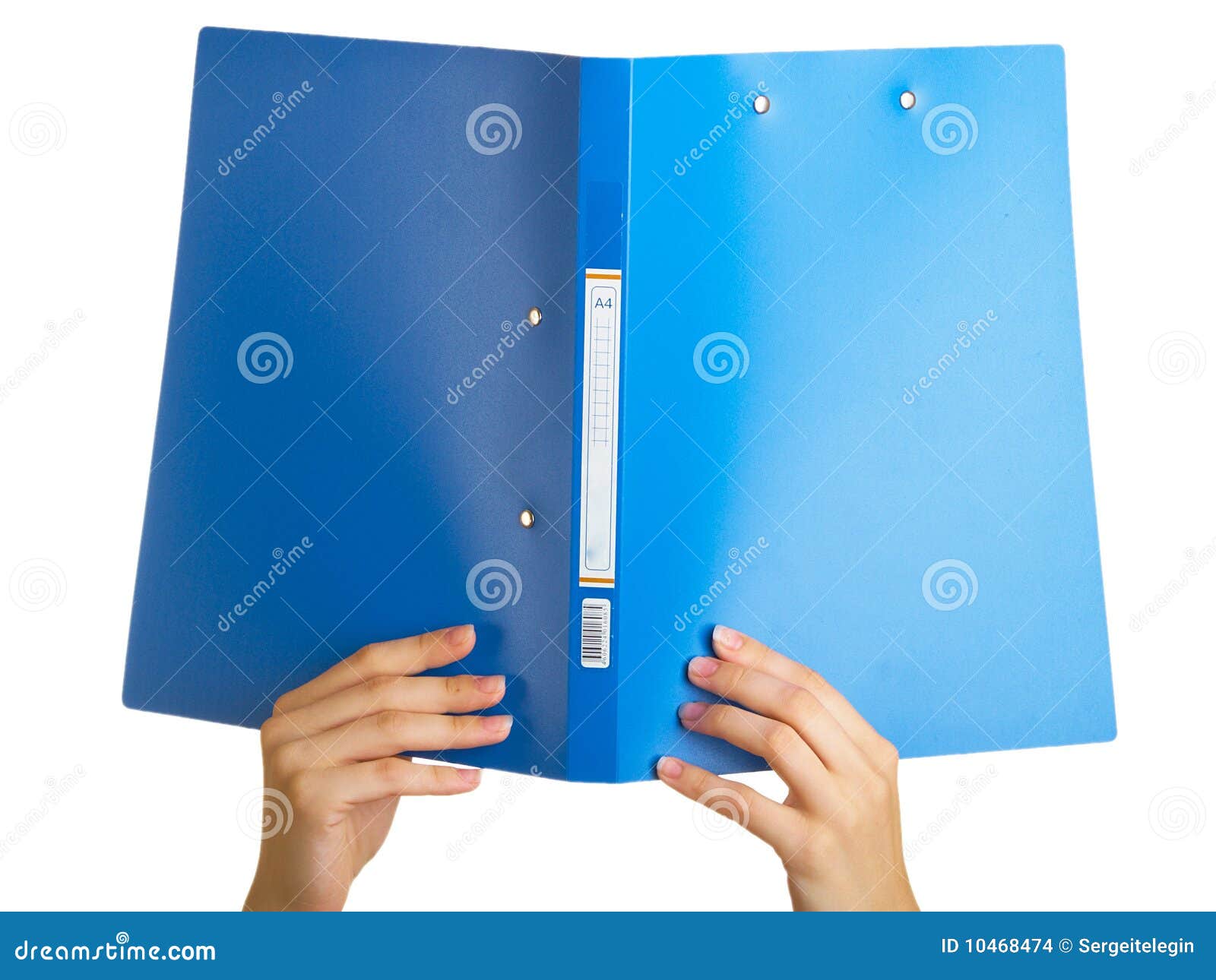Blue folder stock photo. Image of folder, employee, hands - 10468474