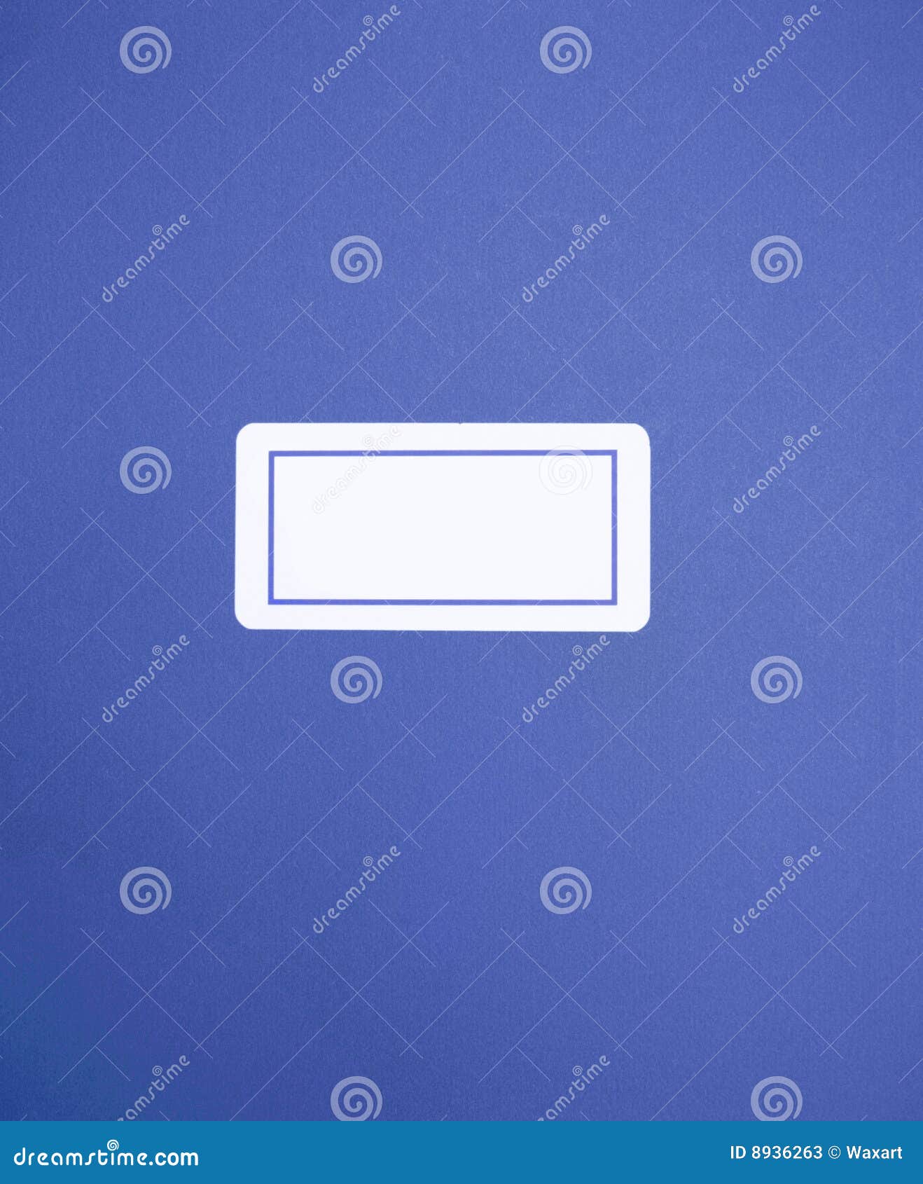 Blue Folder with Blank Label Stock Image - Image of supplies, space ...
