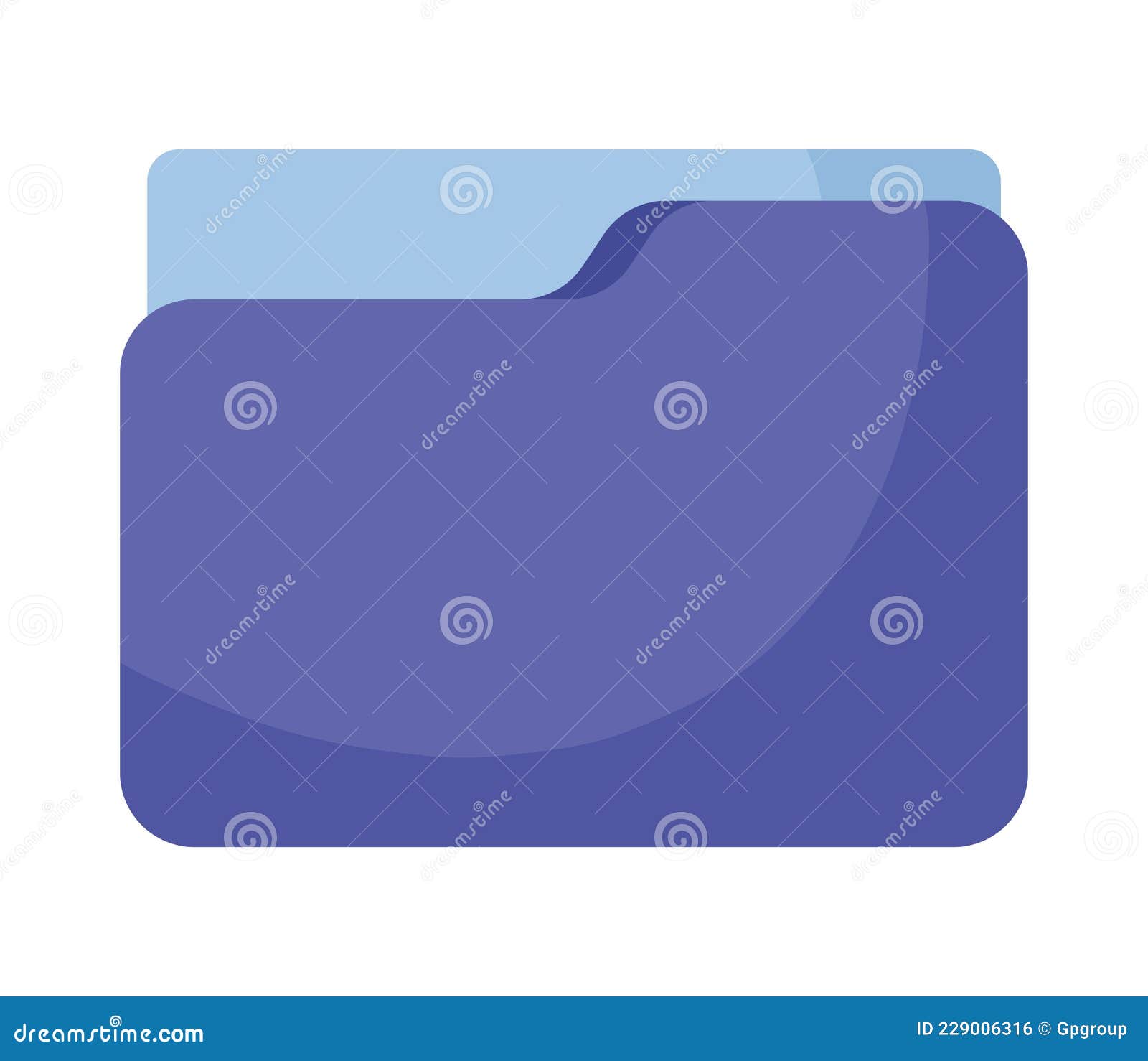 Blue folder design stock vector. Illustration of sheet - 229006316