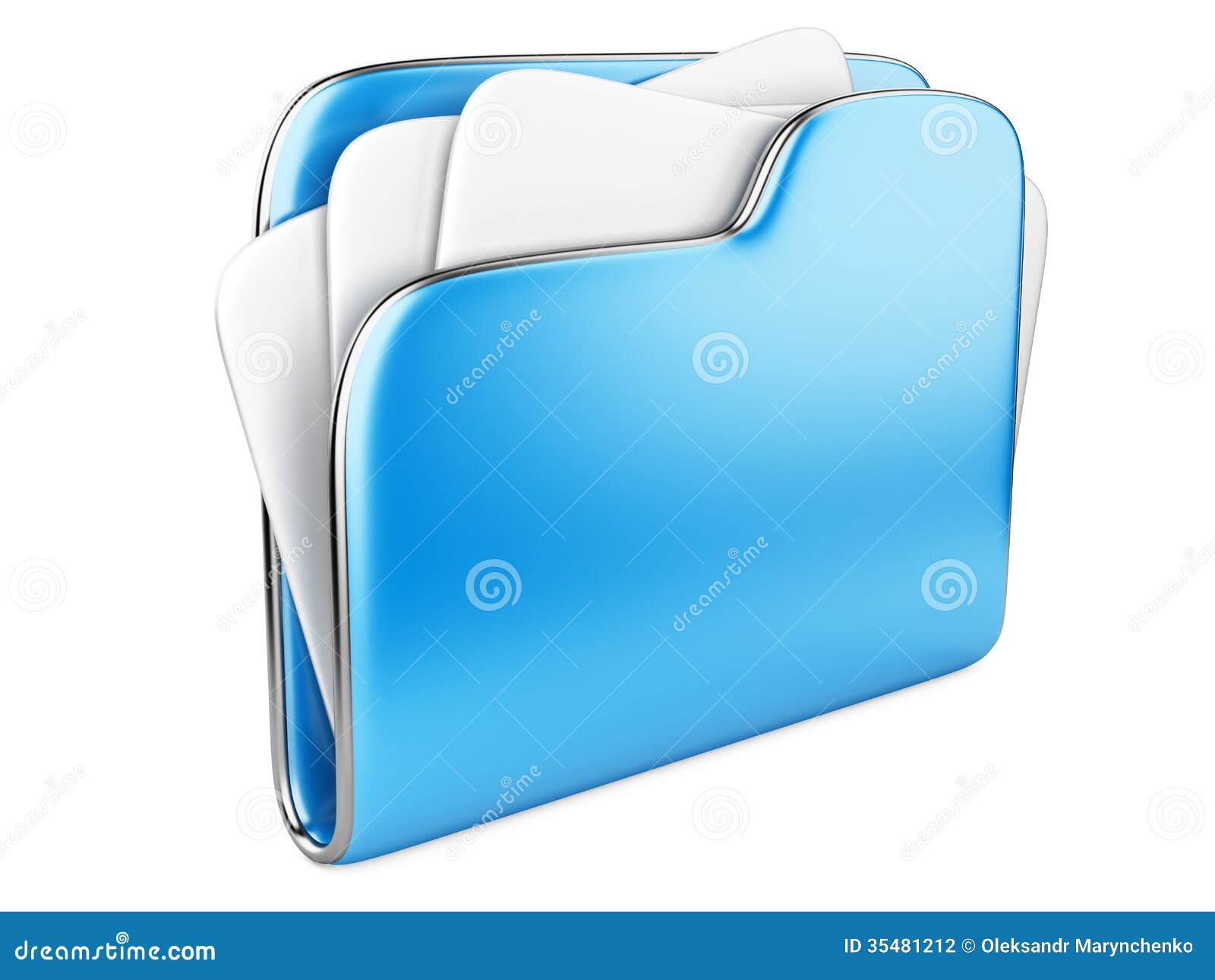 Blue Folder icon stock illustration. Illustration of archive - 35481212