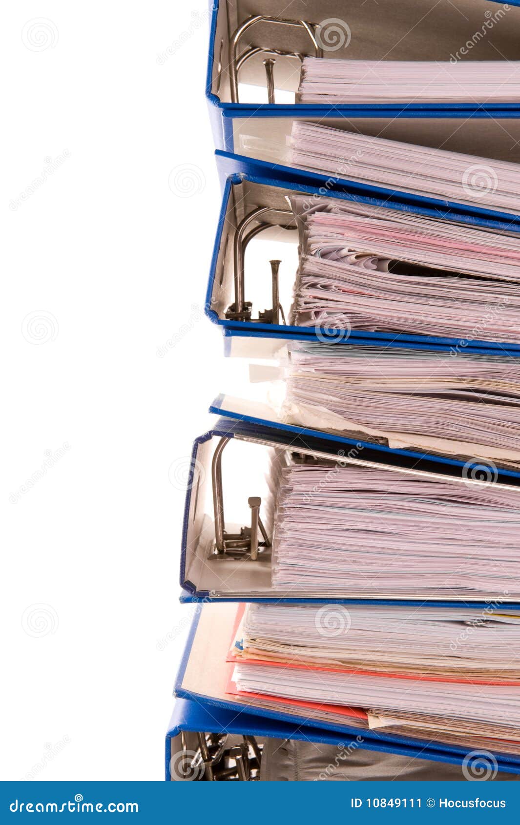 Blue folder stack stock image. Image of stationary, heap - 10849111