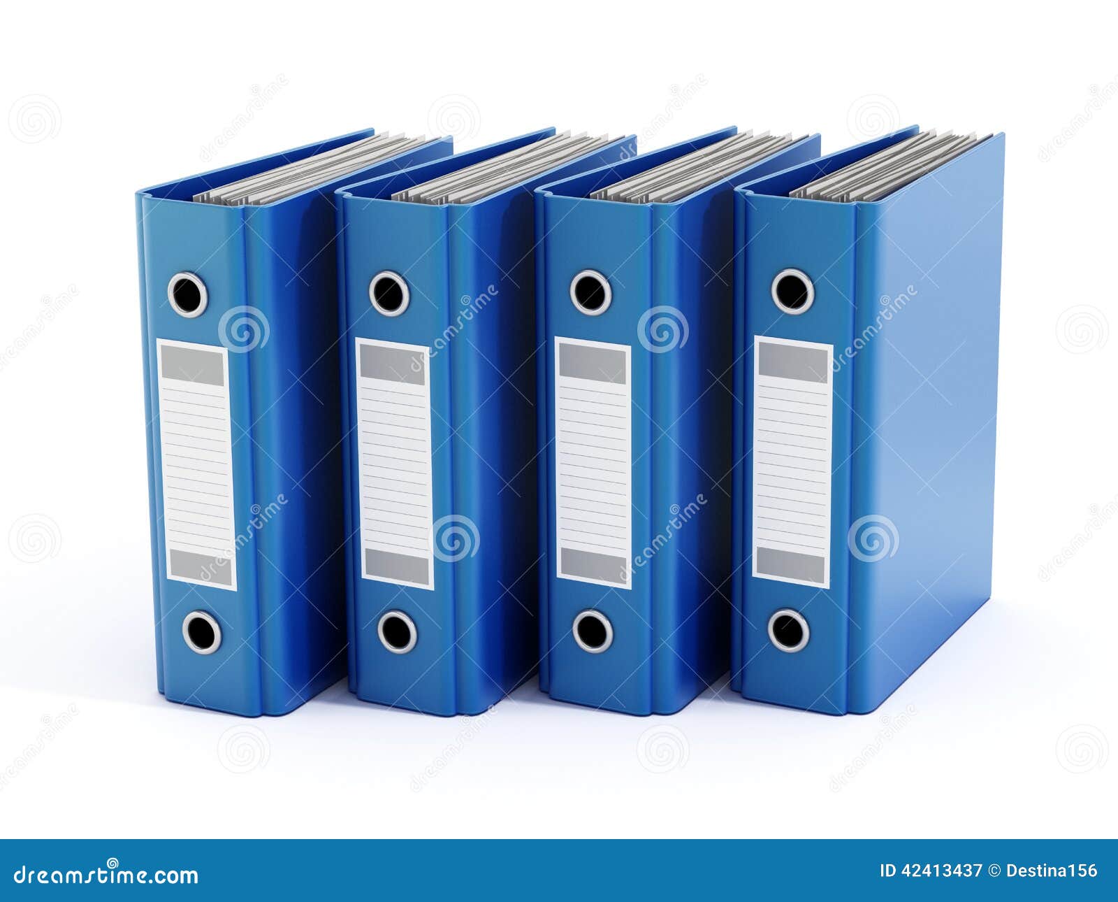 Blue folders stock illustration. Illustration of data - 42413437