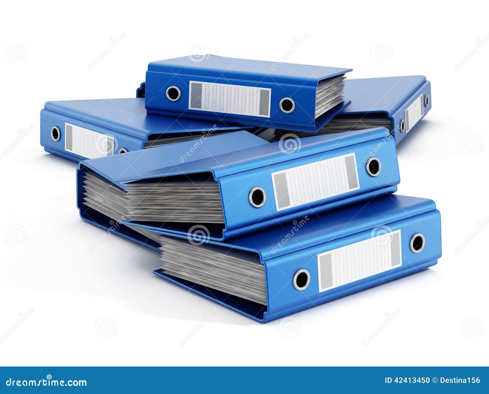 Blue folders stock illustration. Illustration of choosing - 42413450