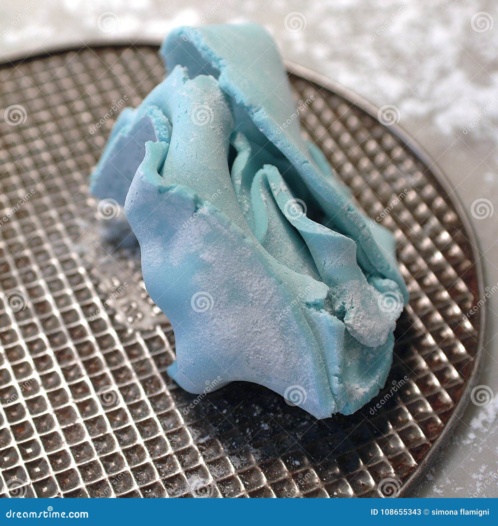 Blue Fondant icing stock image. Image of icing, confectionery - 108655343
