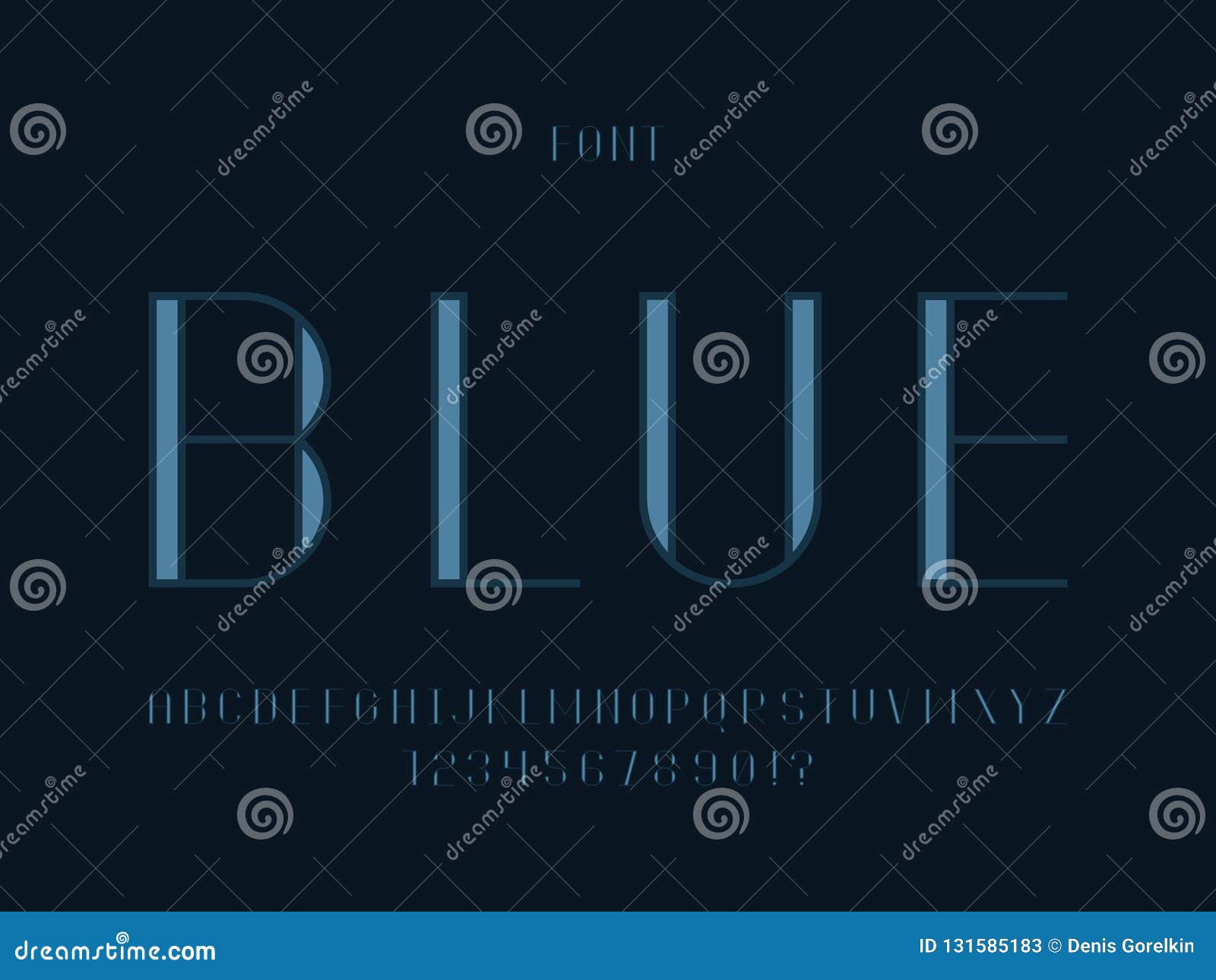 Blue font. Vector alphabet stock vector. Illustration of text - 131585183