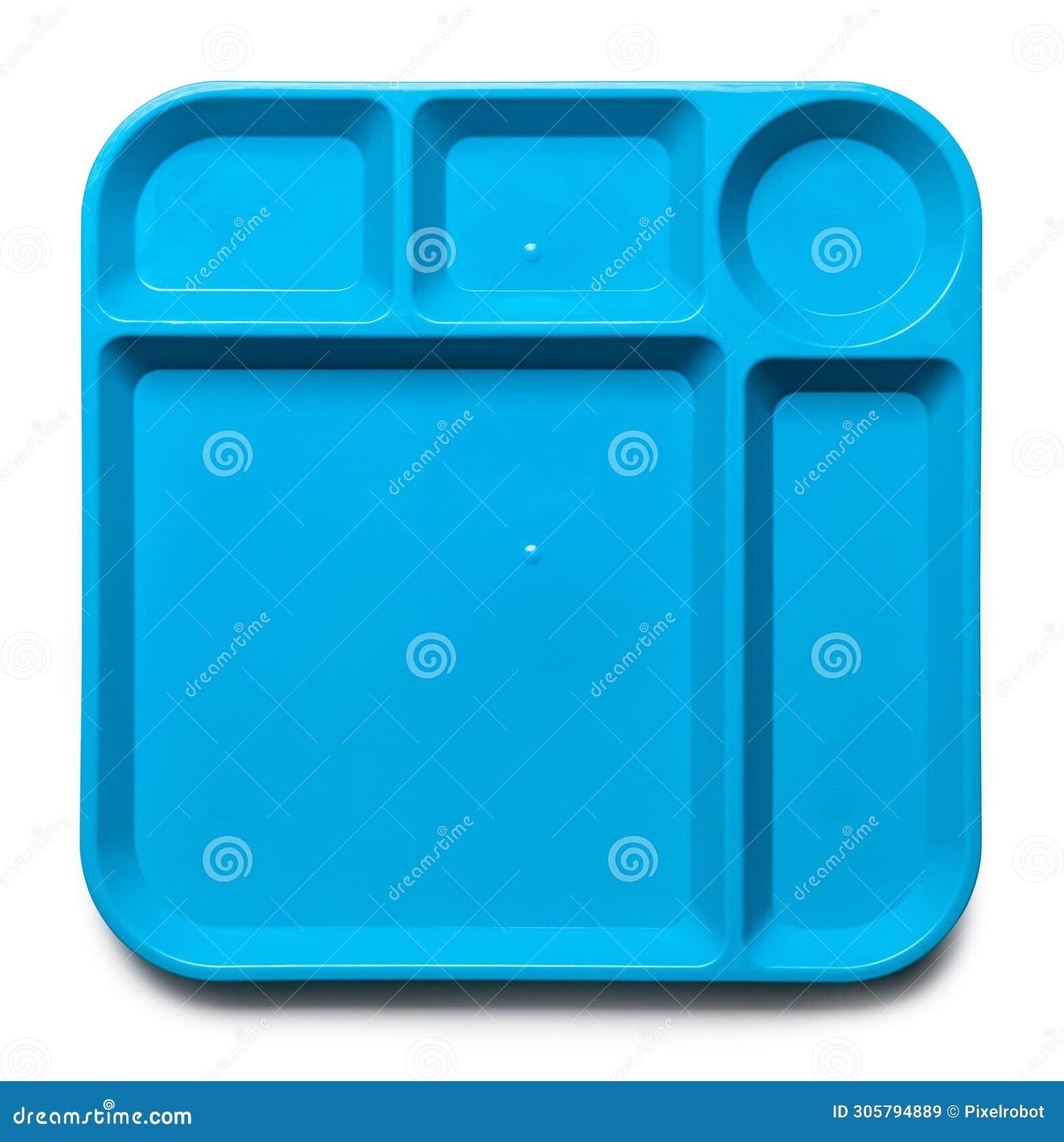Blue Food Tray stock image. Image of view, food, school - 305794889