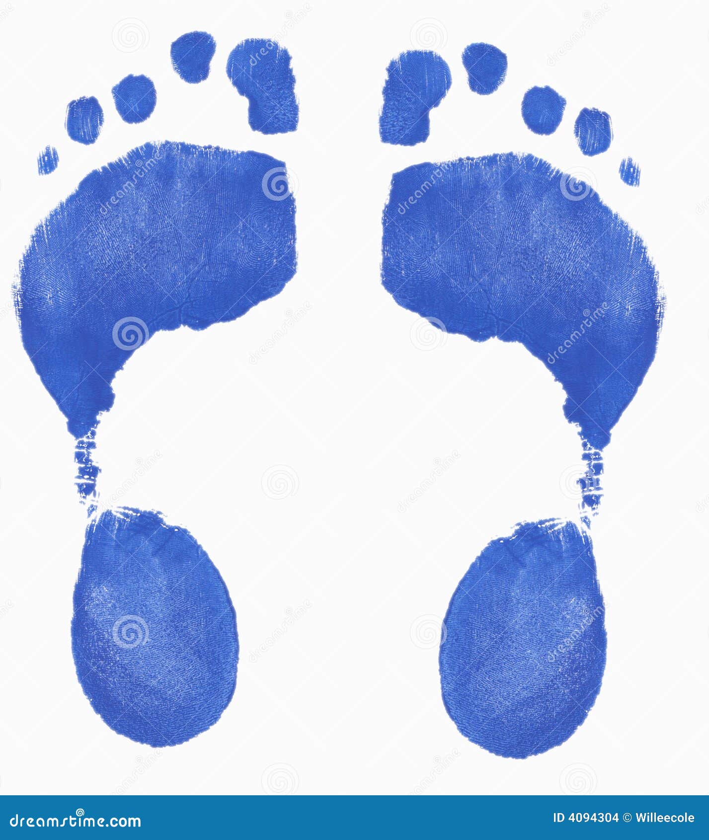Blue foot prints stock illustration. Illustration of hand - 4094304