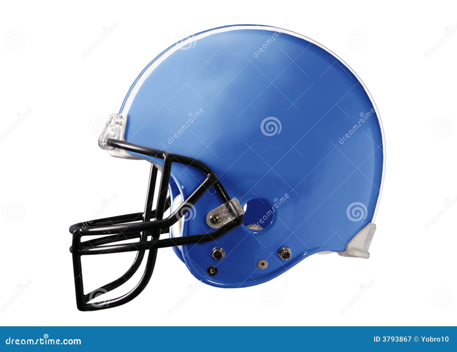 Blue Football Helmet stock image. Image of pigskin, equipment - 3793867