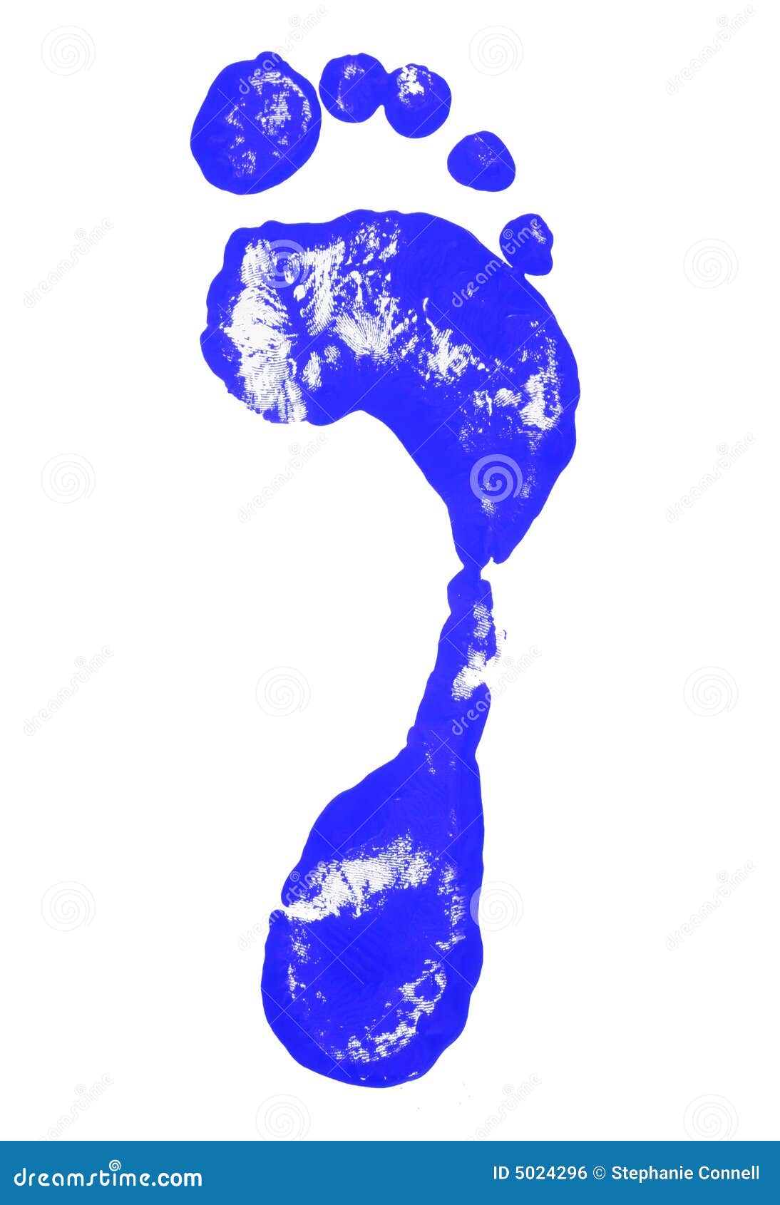 Blue Footprint stock photo. Image of acrylic, primary - 5024296